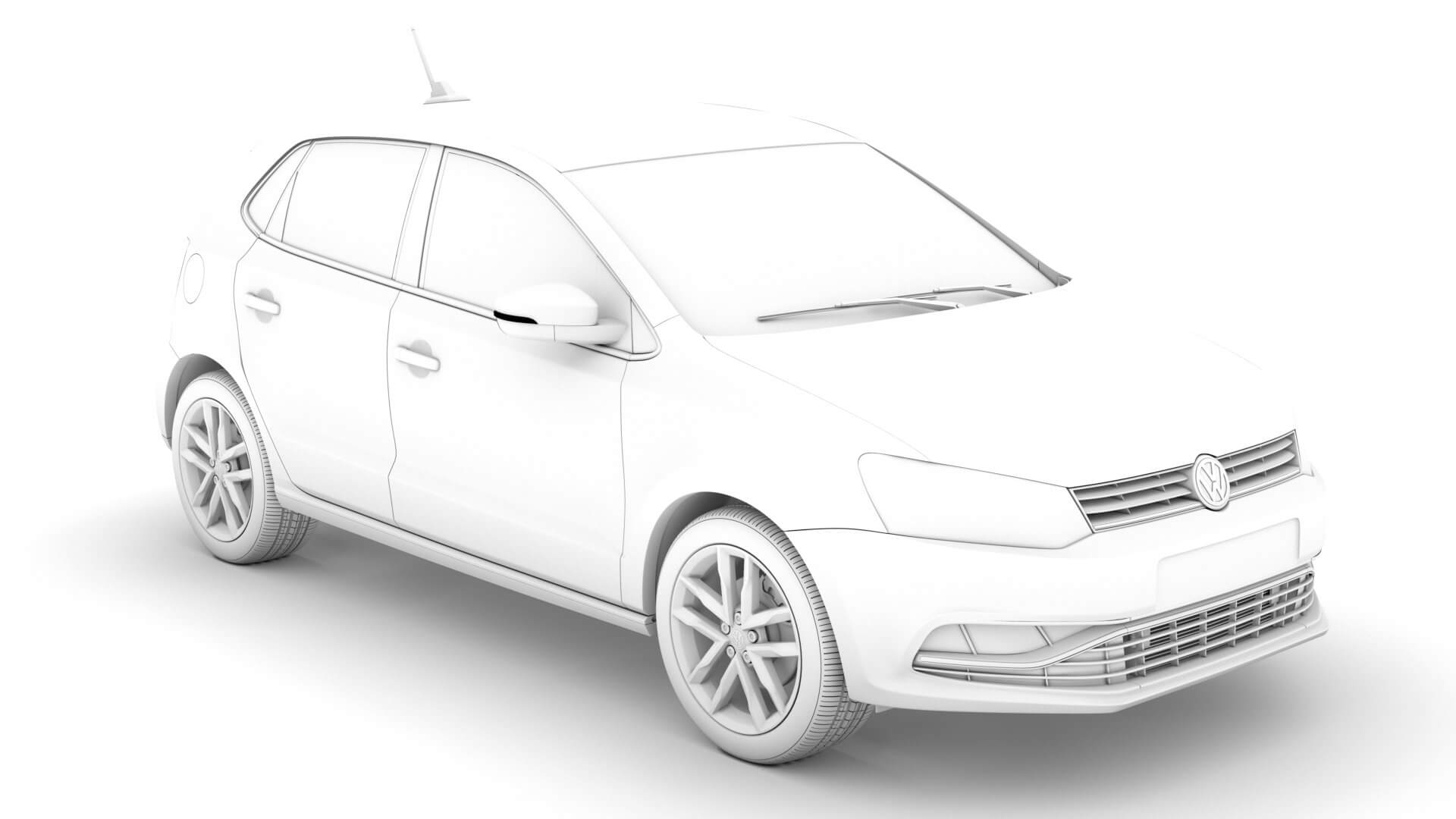 Volkswagen Polo TSI 5d Typ6C 2017 - 3D Model by Creator 3D