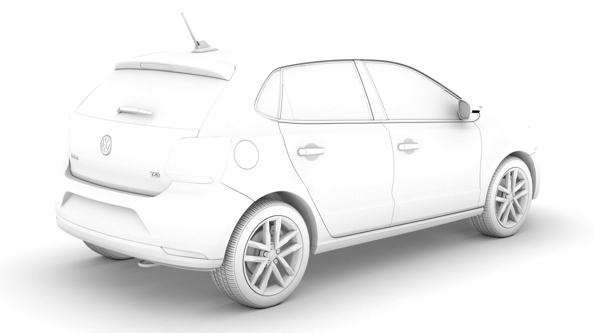 Volkswagen Polo TSI 5d Typ6C 2017 - 3D Model by Creator 3D