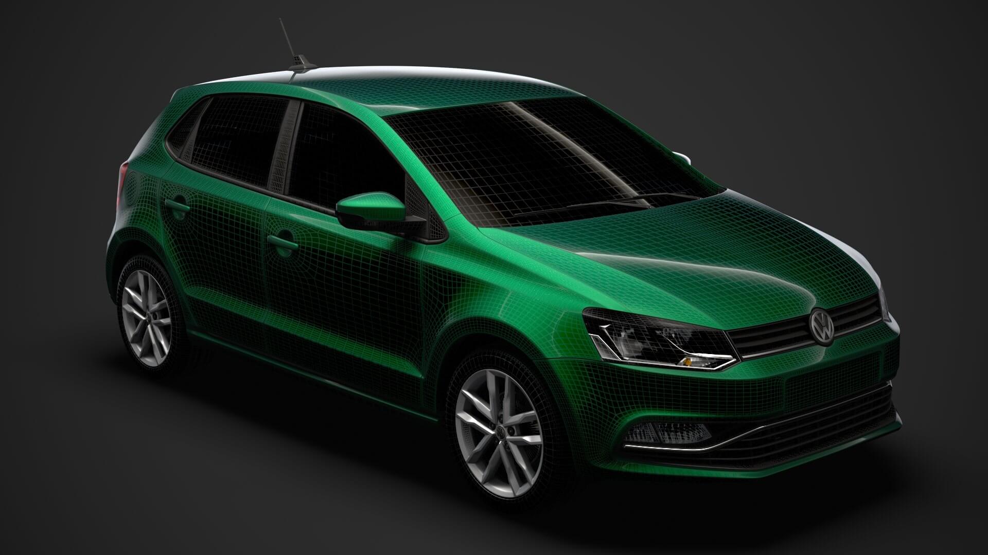 Volkswagen Polo TSI 5d Typ6C 2017 - 3D Model by Creator 3D