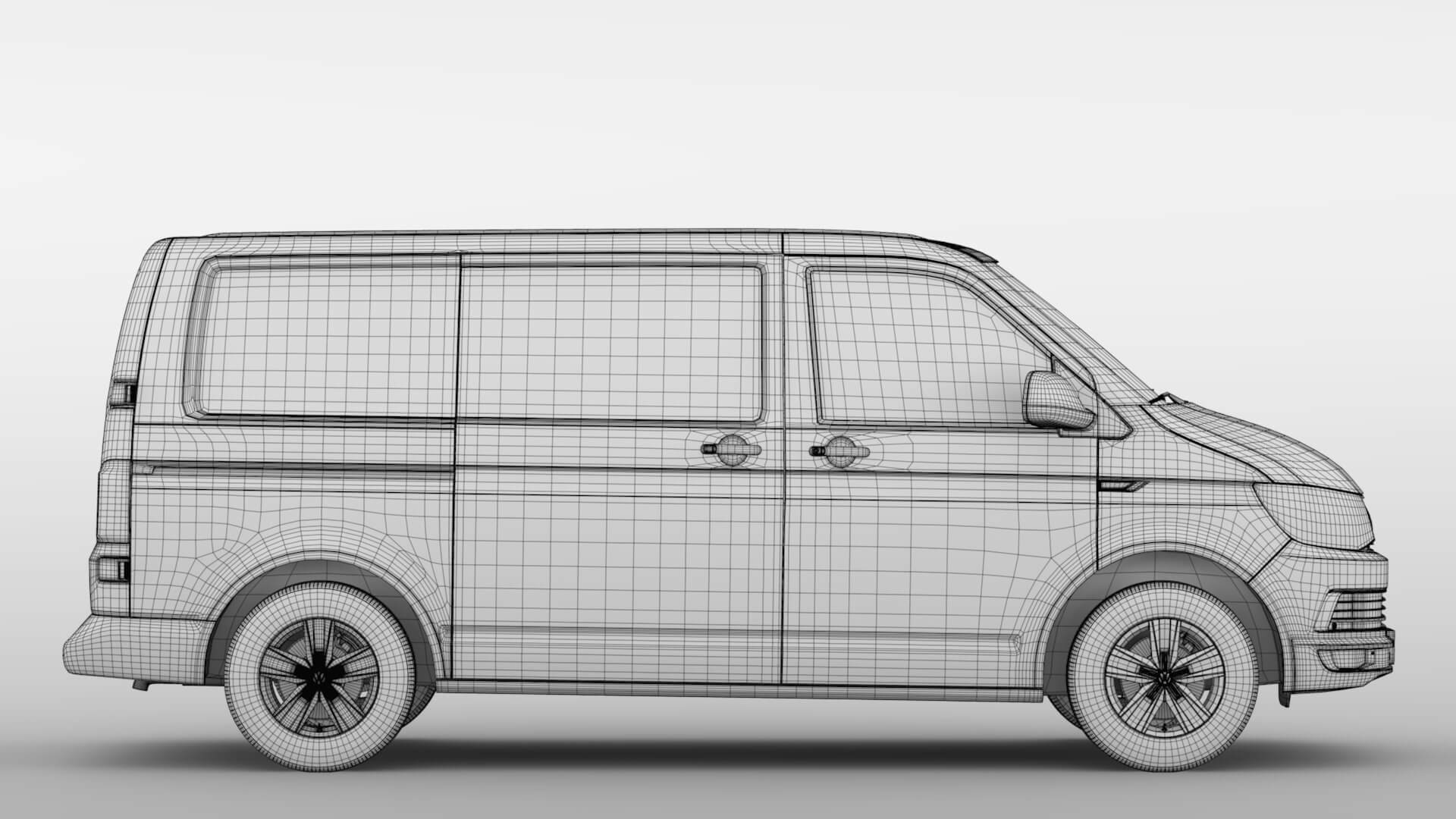 Volkswagen Transporter Van L1H1 Highline T6 2018 - 3D Model by Creator 3D