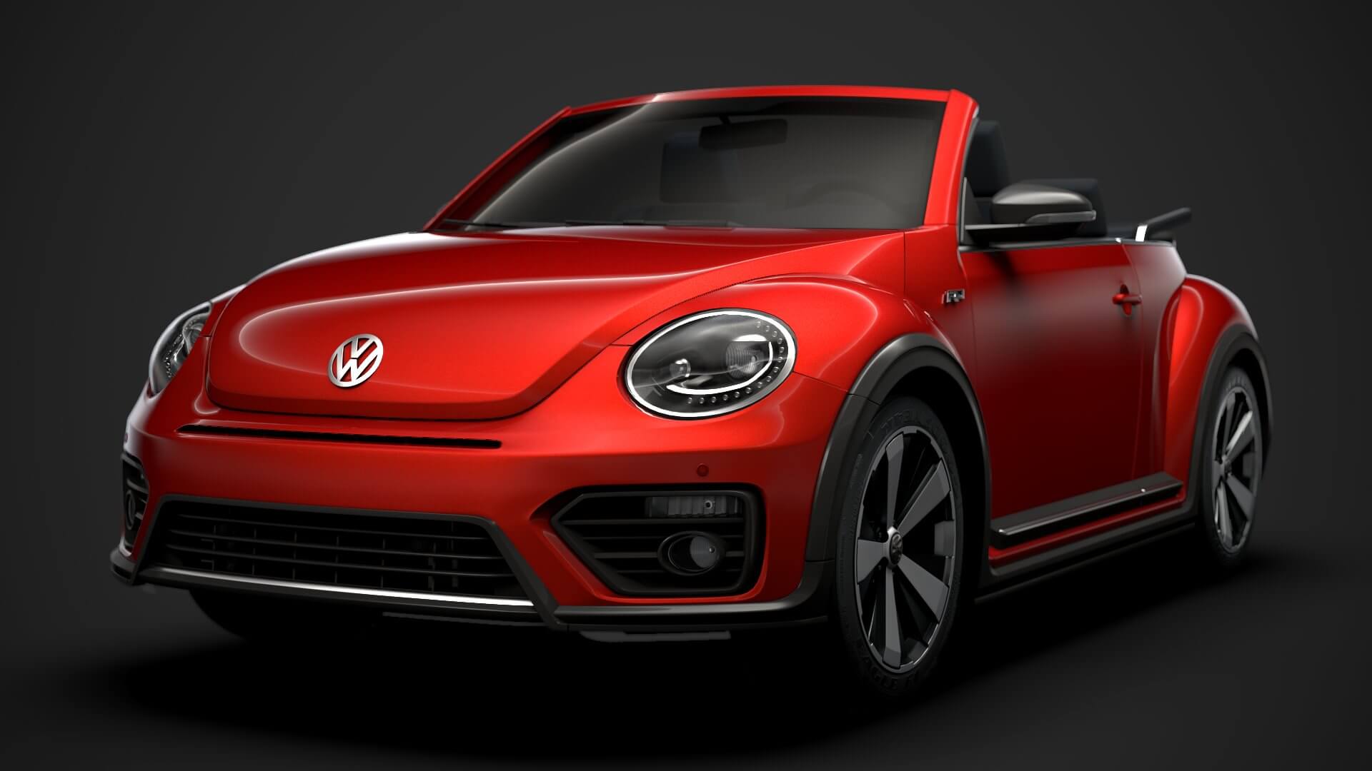 VW Beetle R LIne Convertible 2020 3D Model