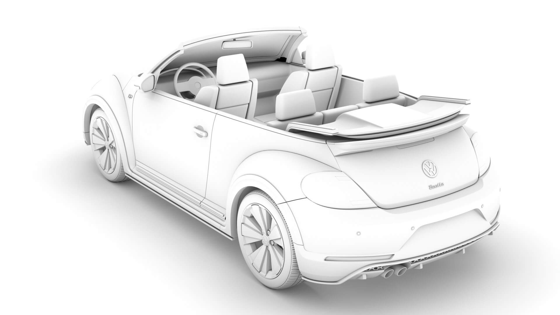 VW Beetle R LIne Convertible 2020 - 3D Model by Creator 3D