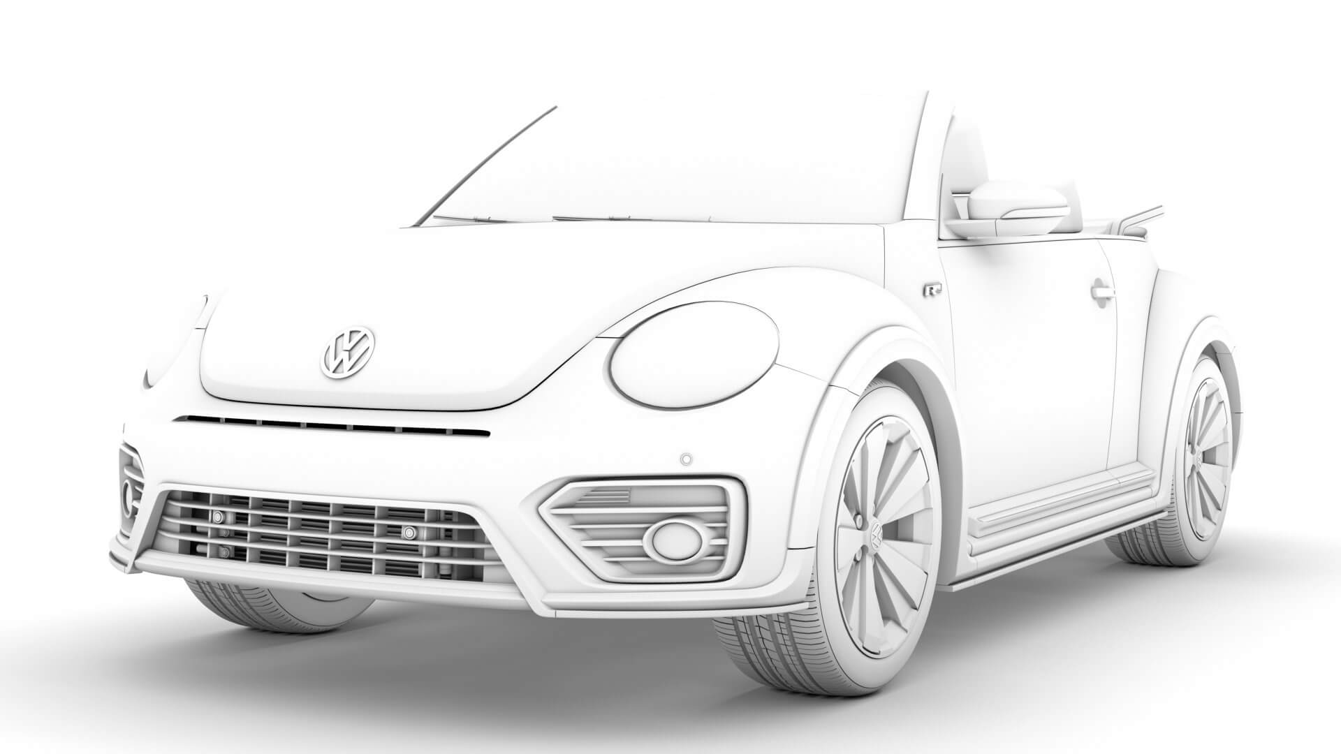 VW Beetle R LIne Convertible 2020 - 3D Model by Creator 3D