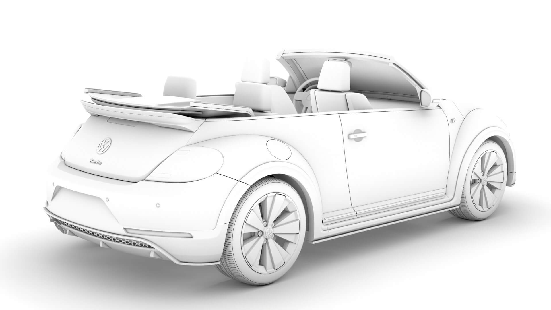 VW Beetle R LIne Convertible 2020 - 3D Model by Creator 3D