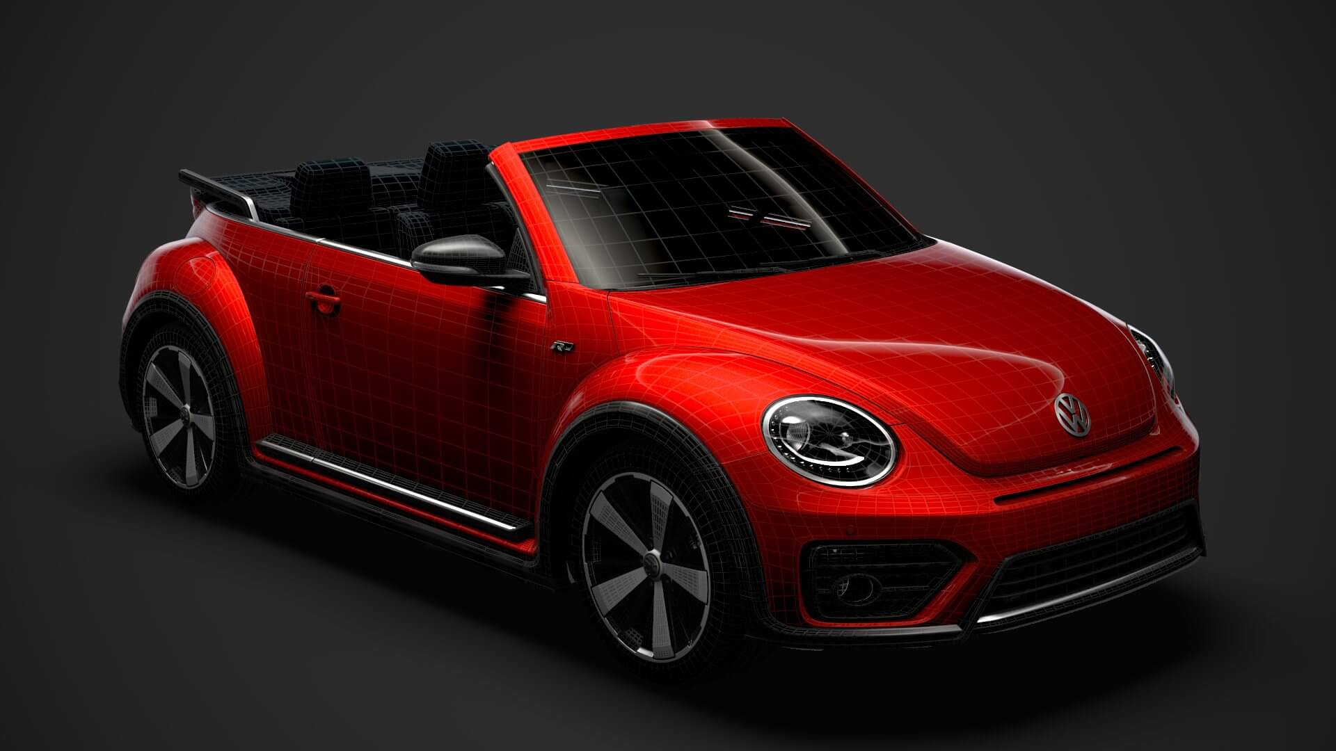 VW Beetle R LIne Convertible 2020 - 3D Model by Creator 3D