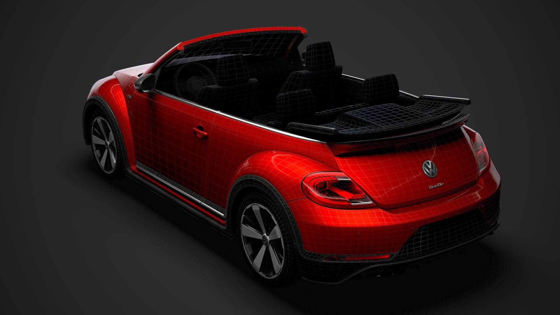 VW Beetle R LIne Convertible 2020 - 3D Model by Creator 3D