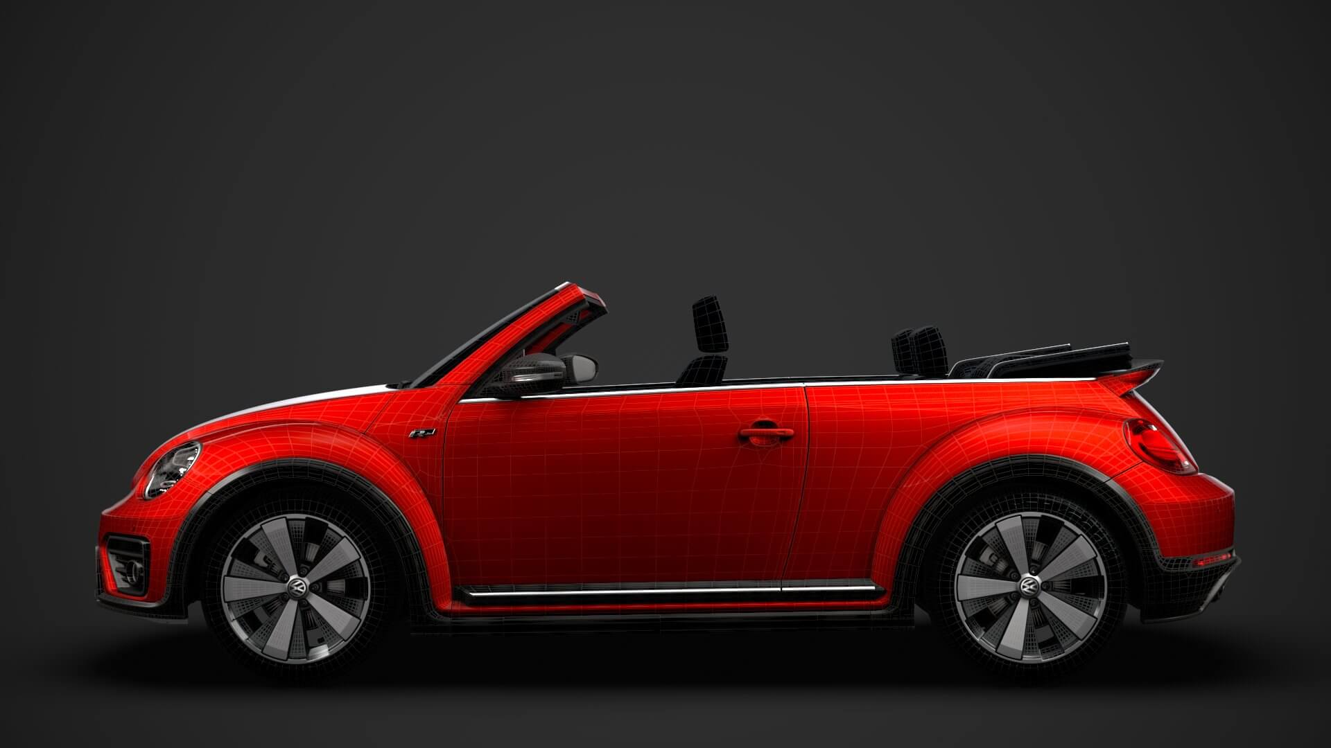 VW Beetle R LIne Convertible 2020 - 3D Model by Creator 3D