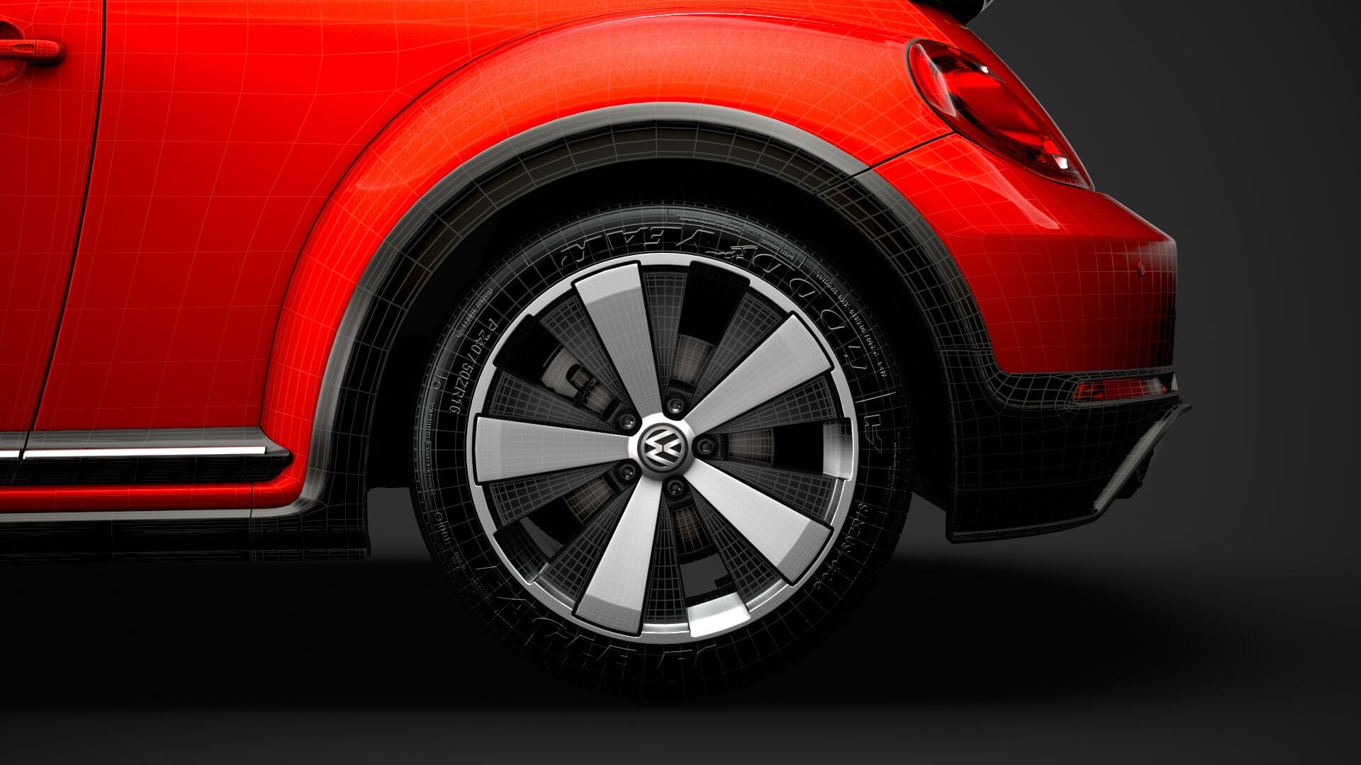 VW Beetle R LIne Convertible 2020 - 3D Model by Creator 3D