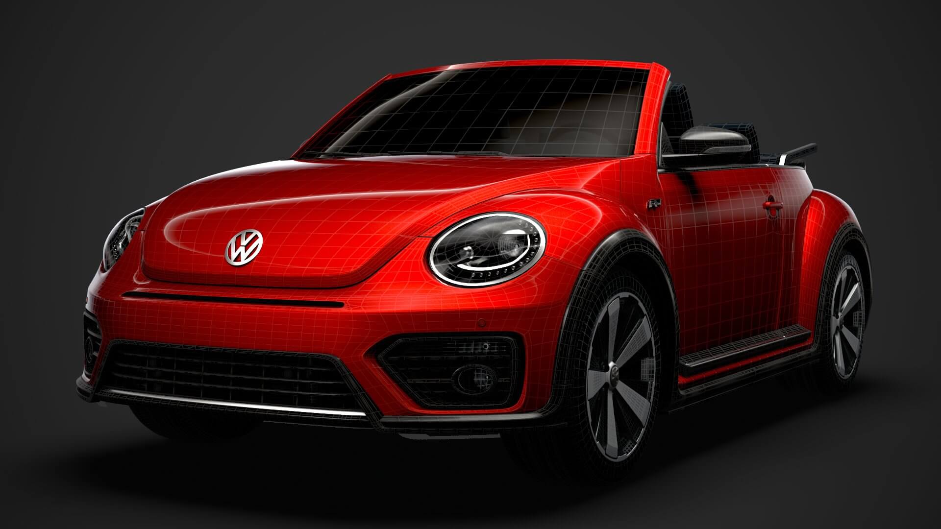 VW Beetle R LIne Convertible 2020 - 3D Model by Creator 3D