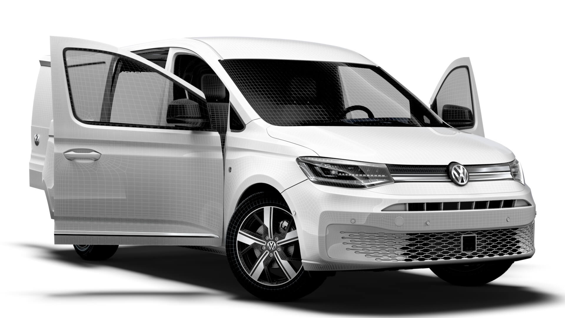 VW Caddy Cargo LWB HQ Interior 2025 - 3D Model by Creator 3D