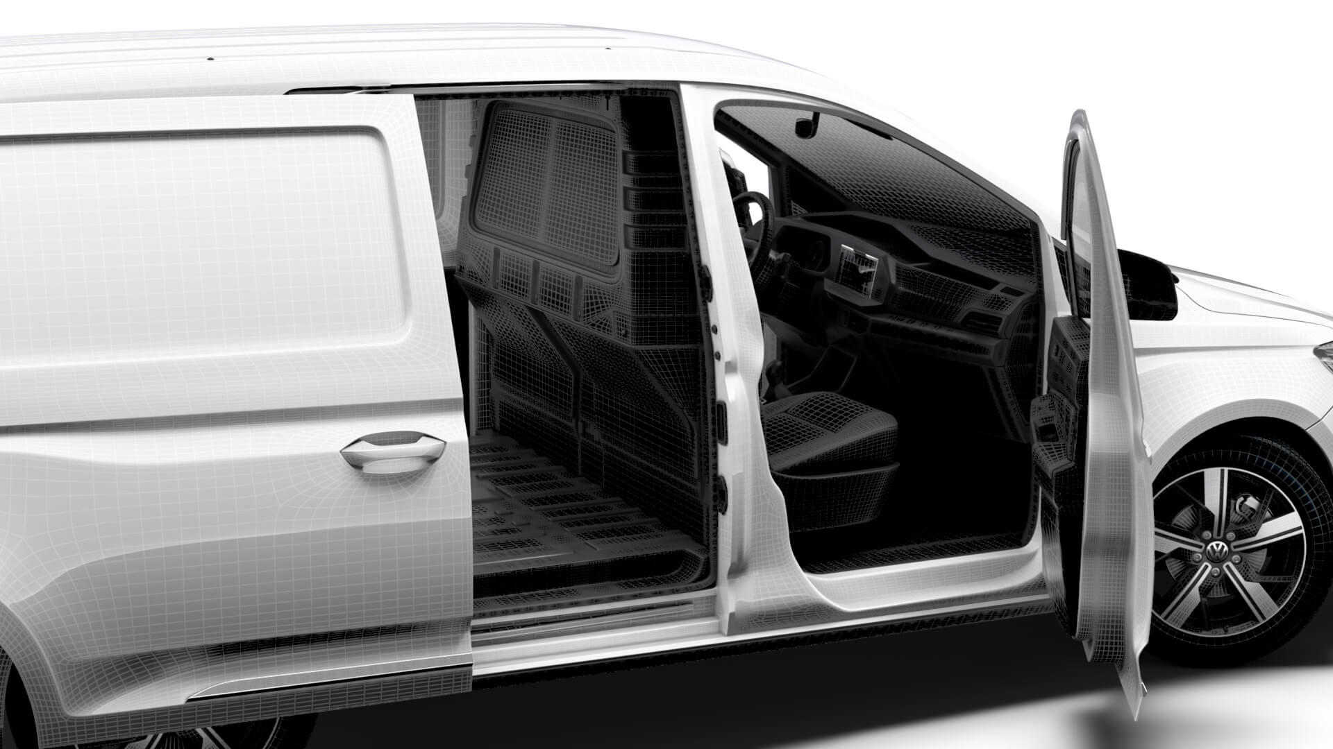 VW Caddy Cargo LWB HQ Interior 2025 - 3D Model by Creator 3D