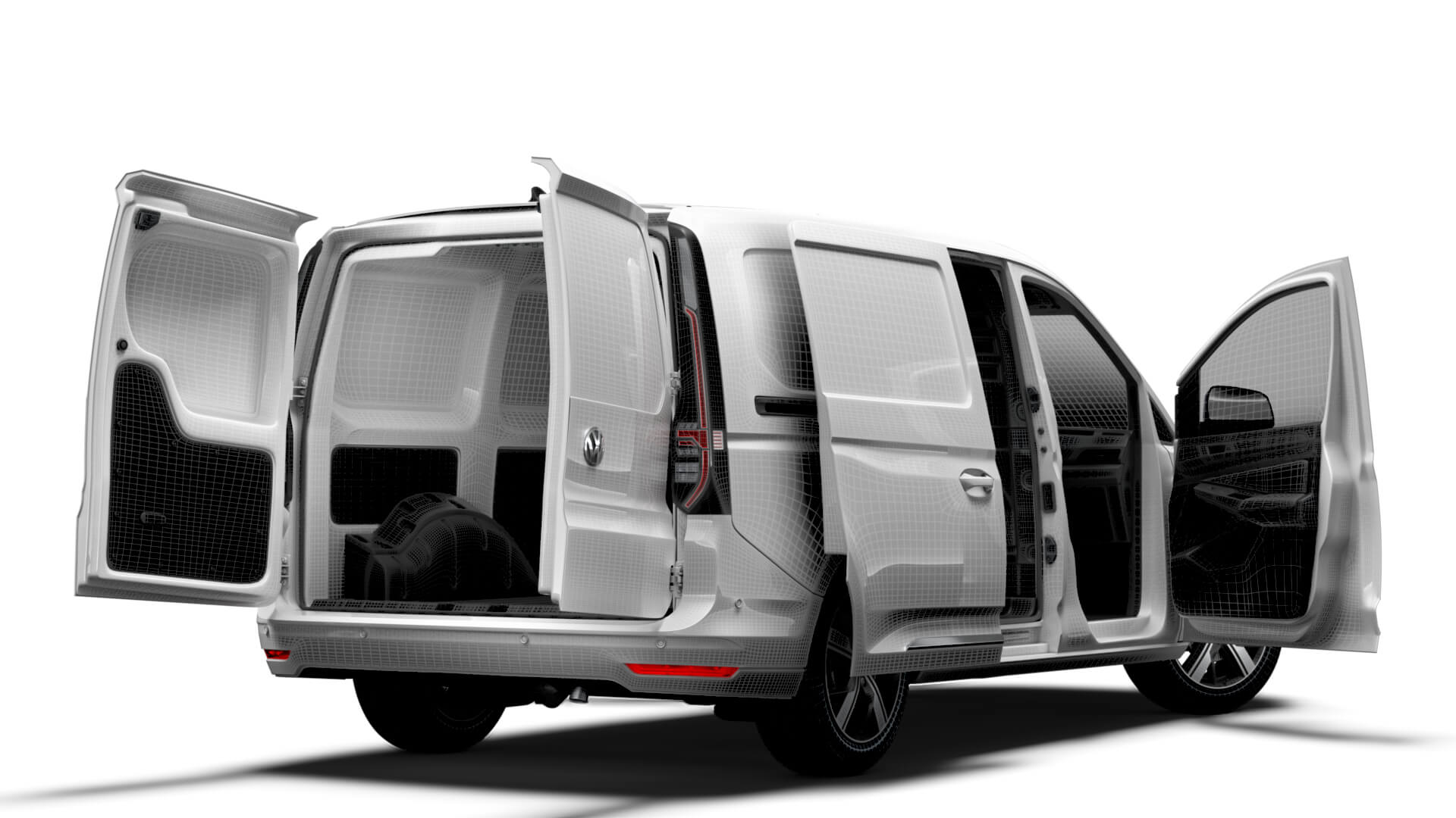 VW Caddy Cargo LWB HQ Interior 2025 - 3D Model by Creator 3D