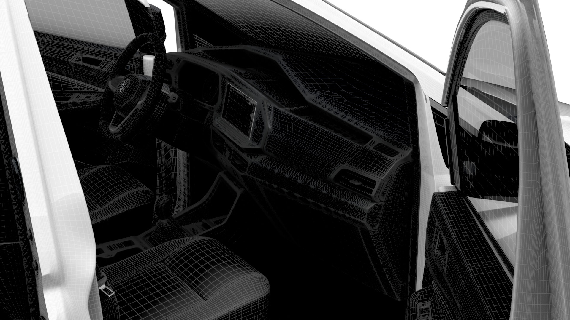 VW Caddy Cargo LWB HQ Interior 2025 - 3D Model by Creator 3D