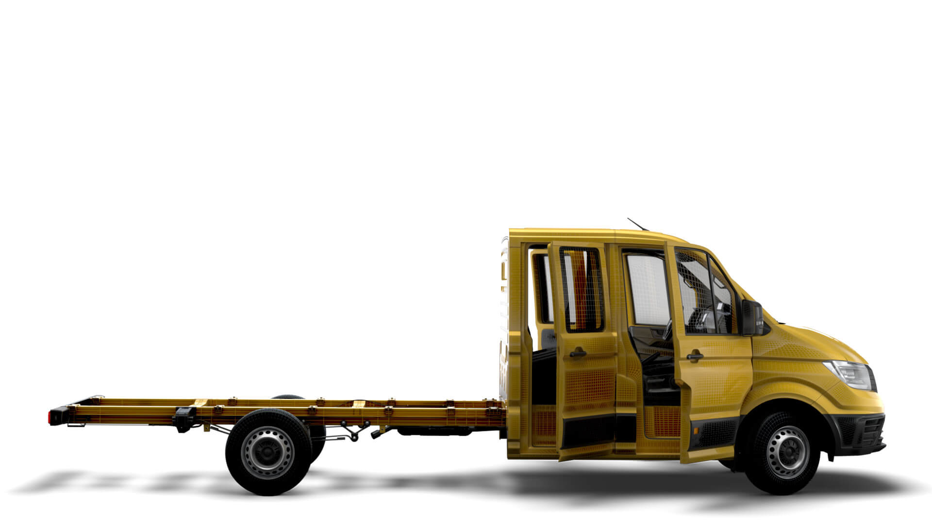 VW Crafter Chassis DoubleCab L3 Hqinterior 2023 - 3D Model by Creator 3D