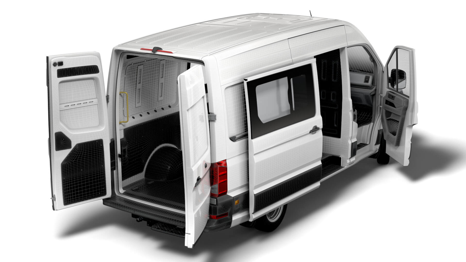 VW Crafter Combi L2H2 HQ Interior 2023 - 3D Model by Creator 3D