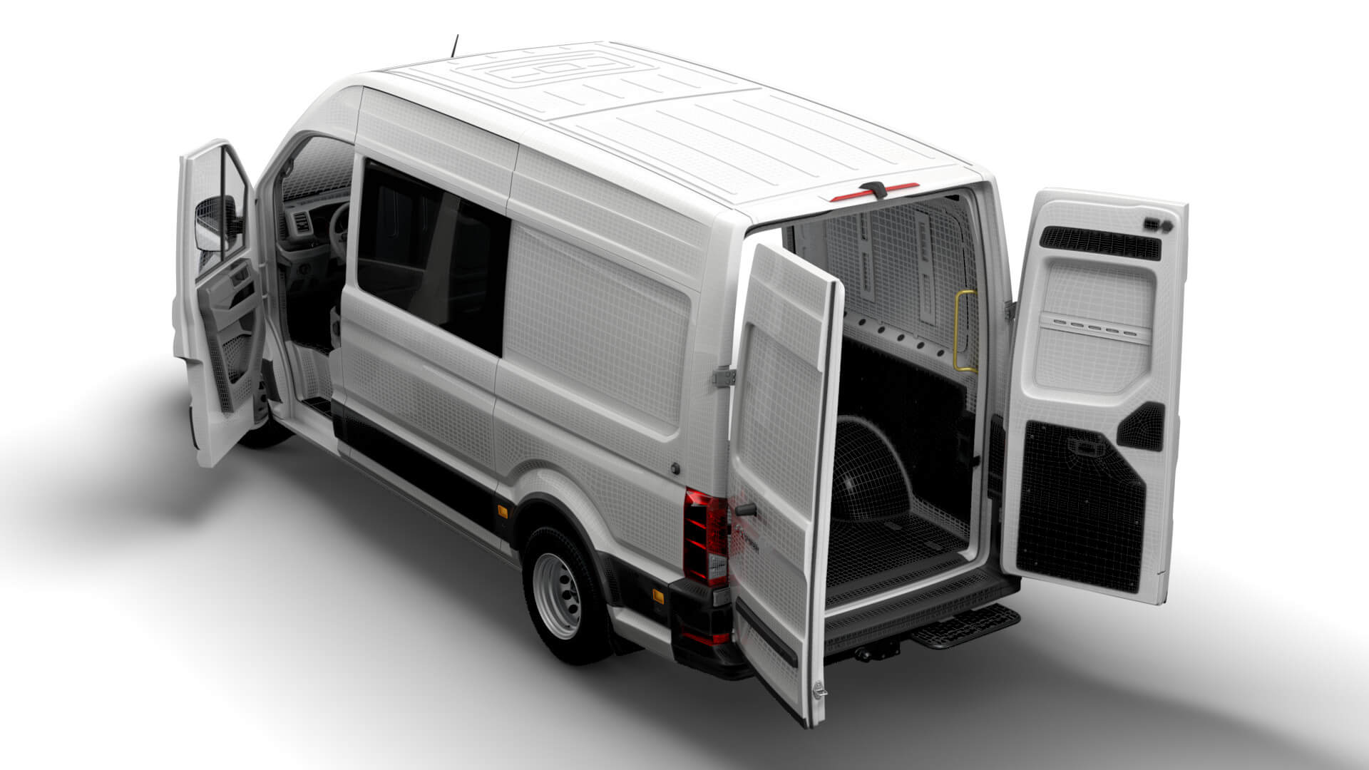 VW Crafter Combi L2H2 HQ Interior 2023 - 3D Model by Creator 3D