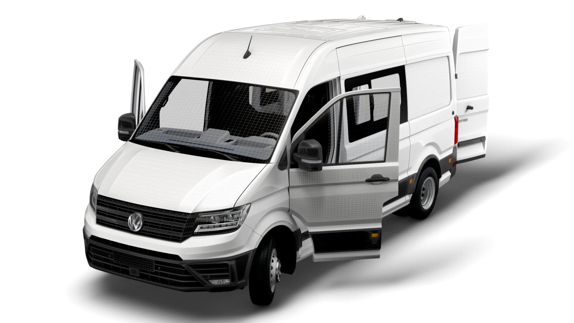 VW Crafter Combi L2H2 HQ Interior 2023 - 3D Model by Creator 3D