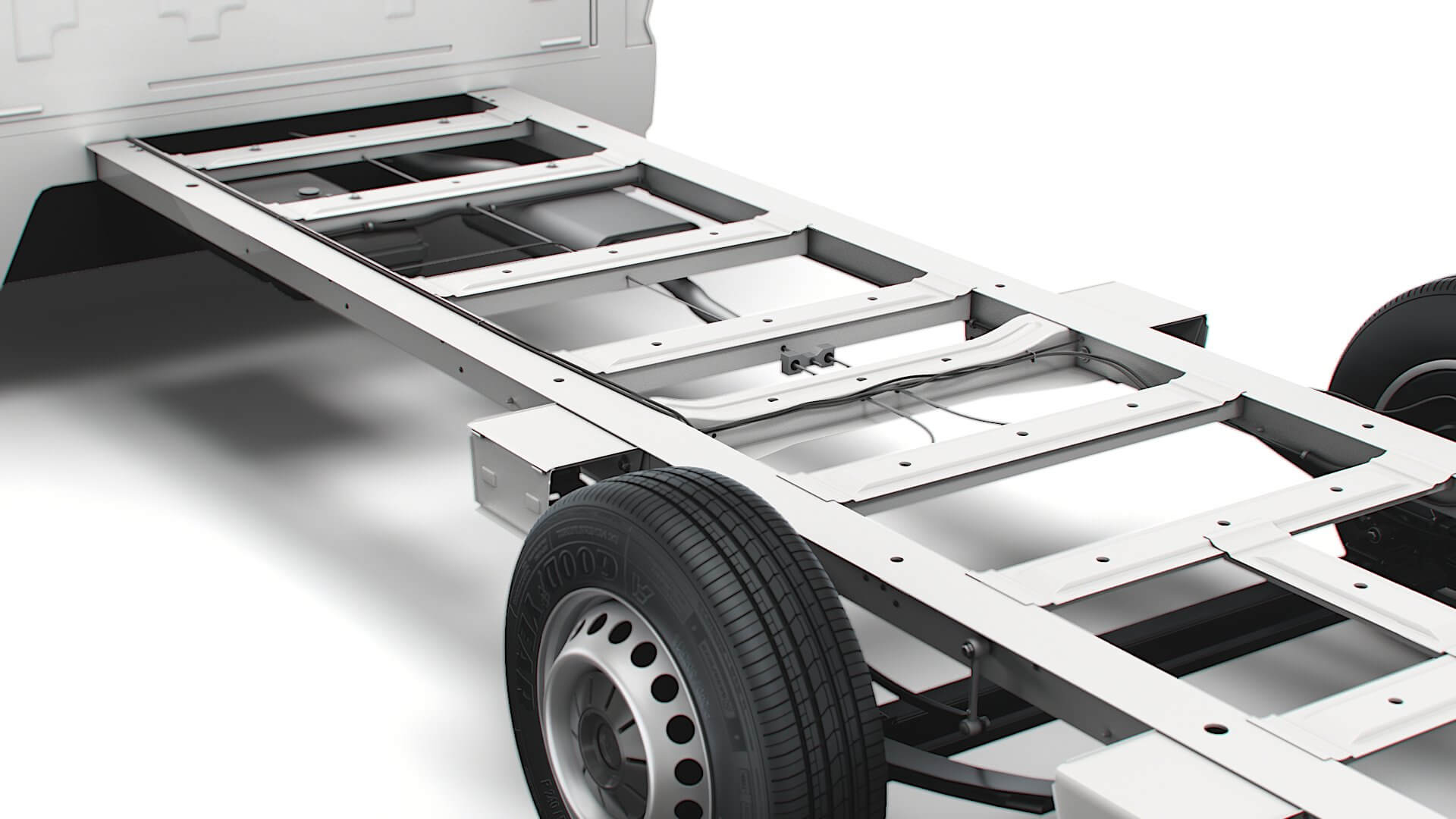 VW Crafter CR35 Long Flat Frame Chassis 2021 - 3D Model by Creator 3D