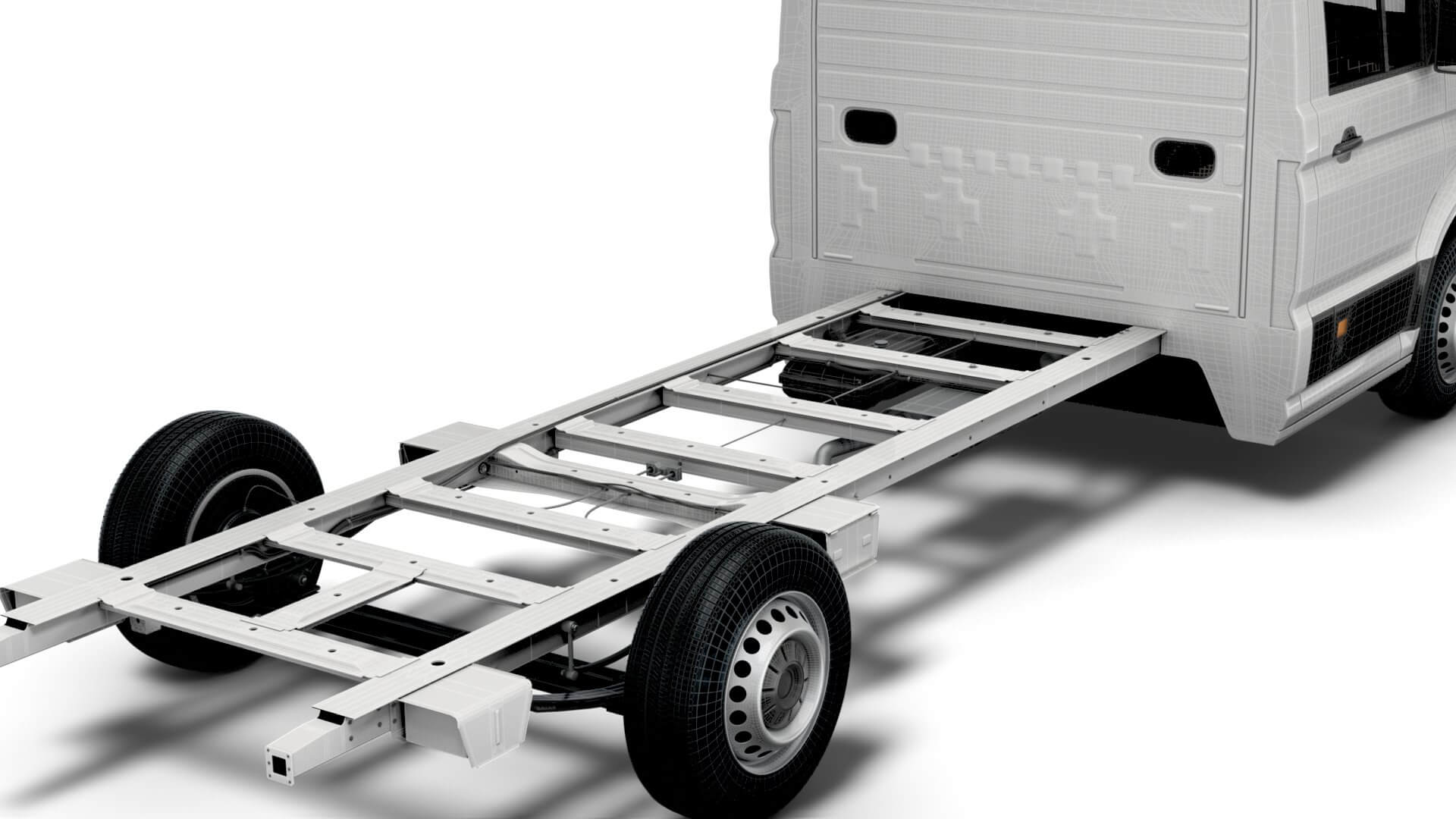 VW Crafter CR35 Long Flat Frame Chassis 2021 - 3D Model by Creator 3D