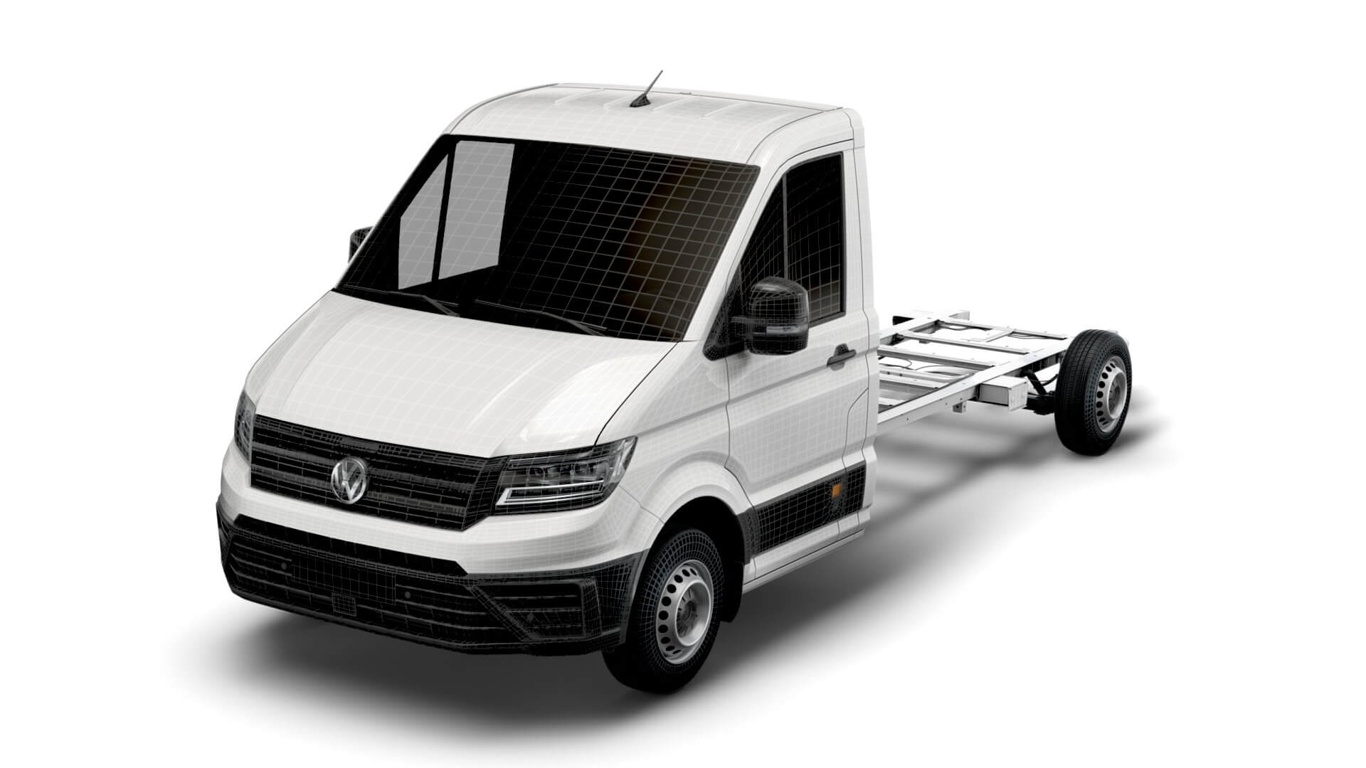 VW Crafter CR35 Long Flat Frame Chassis 2021 - 3D Model by Creator 3D