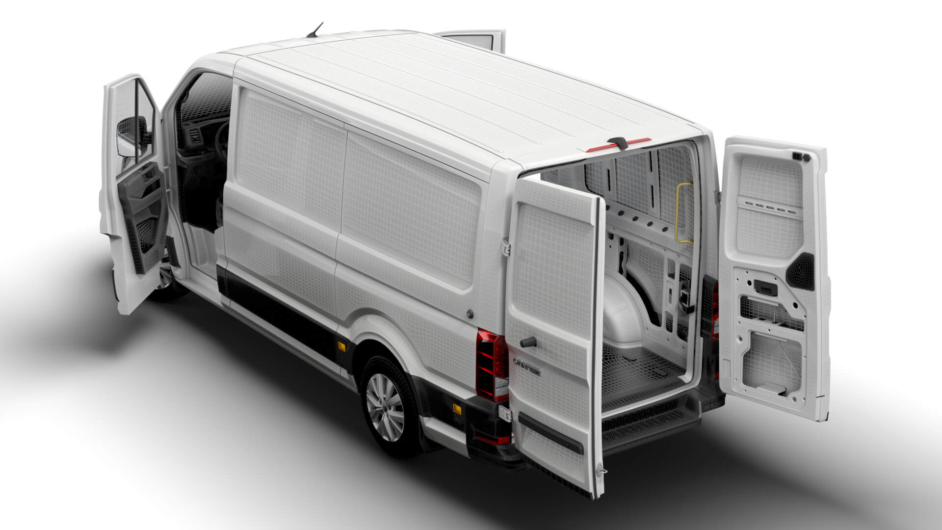 VW Crafter Panel Van L2H1 HQ Interior 2023 - 3D Model by Creator 3D