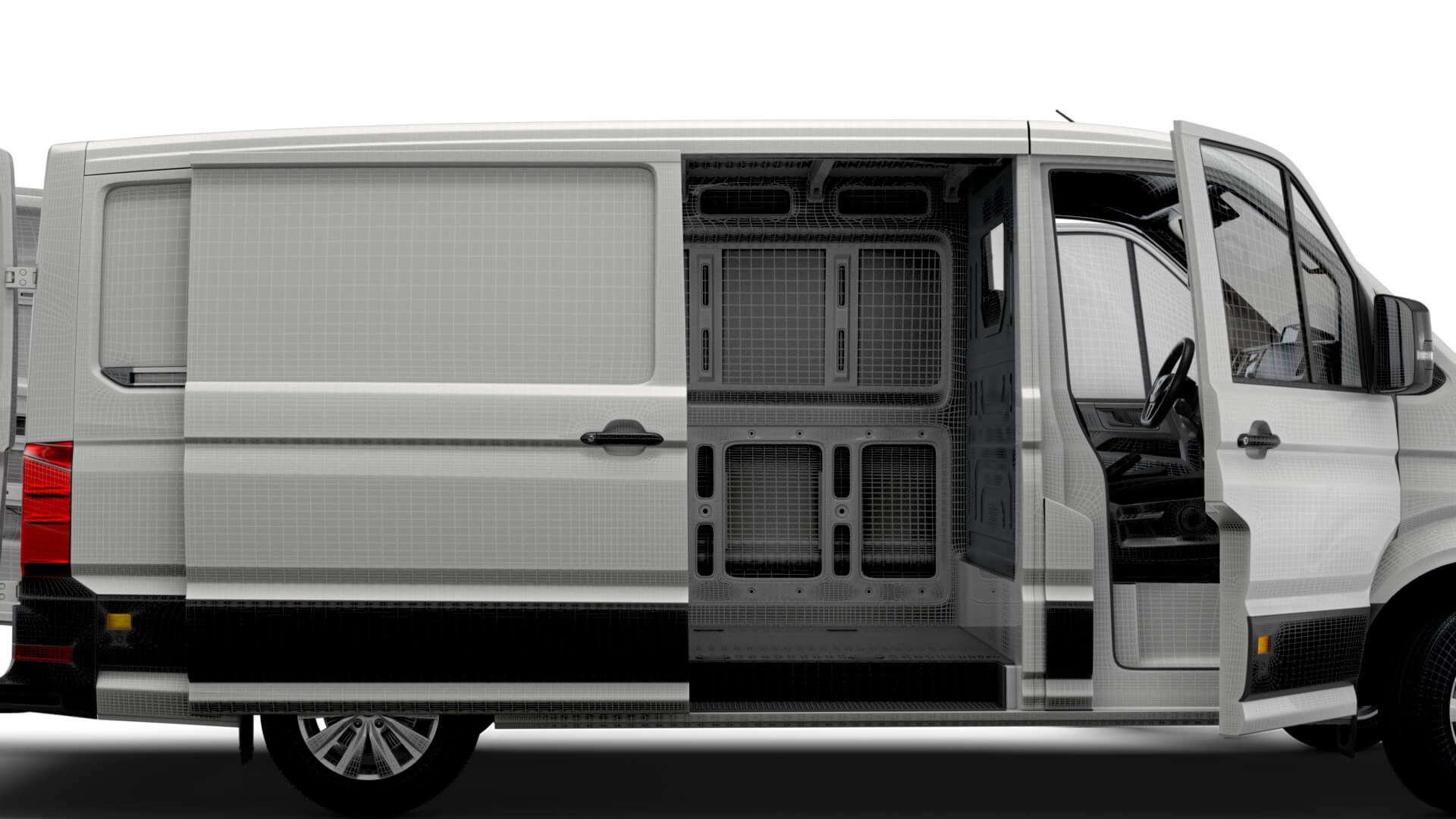VW Crafter Panel Van L2H1 HQ Interior 2023 - 3D Model by Creator 3D