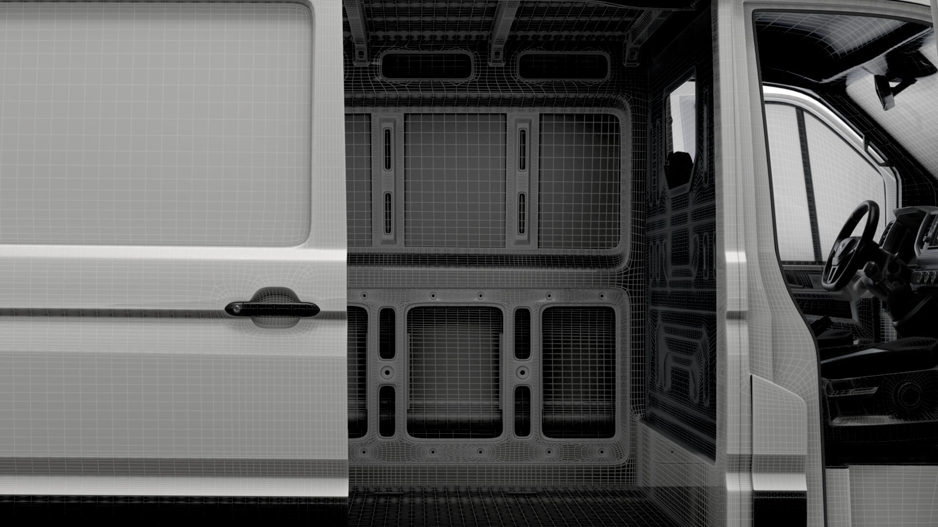 VW Crafter Panel Van L2H1 HQ Interior 2023 - 3D Model by Creator 3D