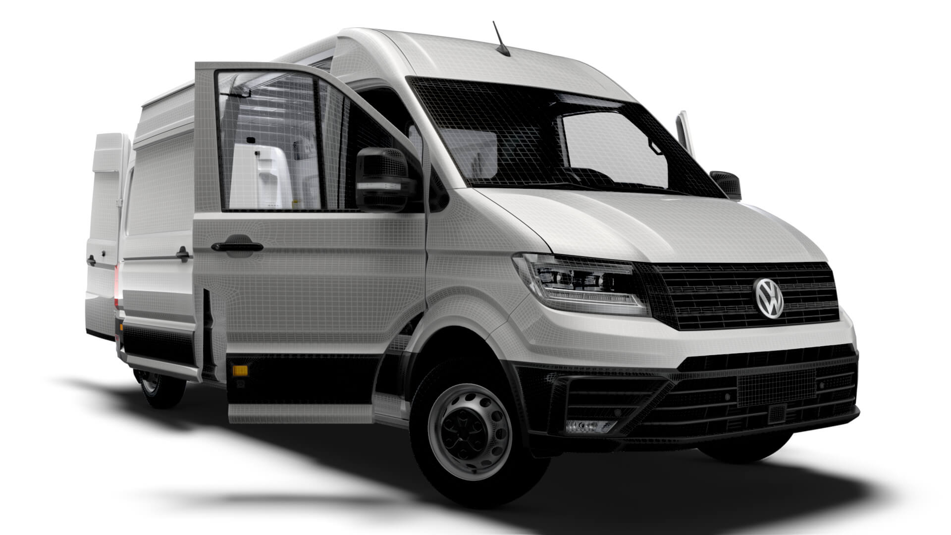 VW Crafter Panel Van L3H2 HQ Interior 2023 - 3D Model by Creator 3D