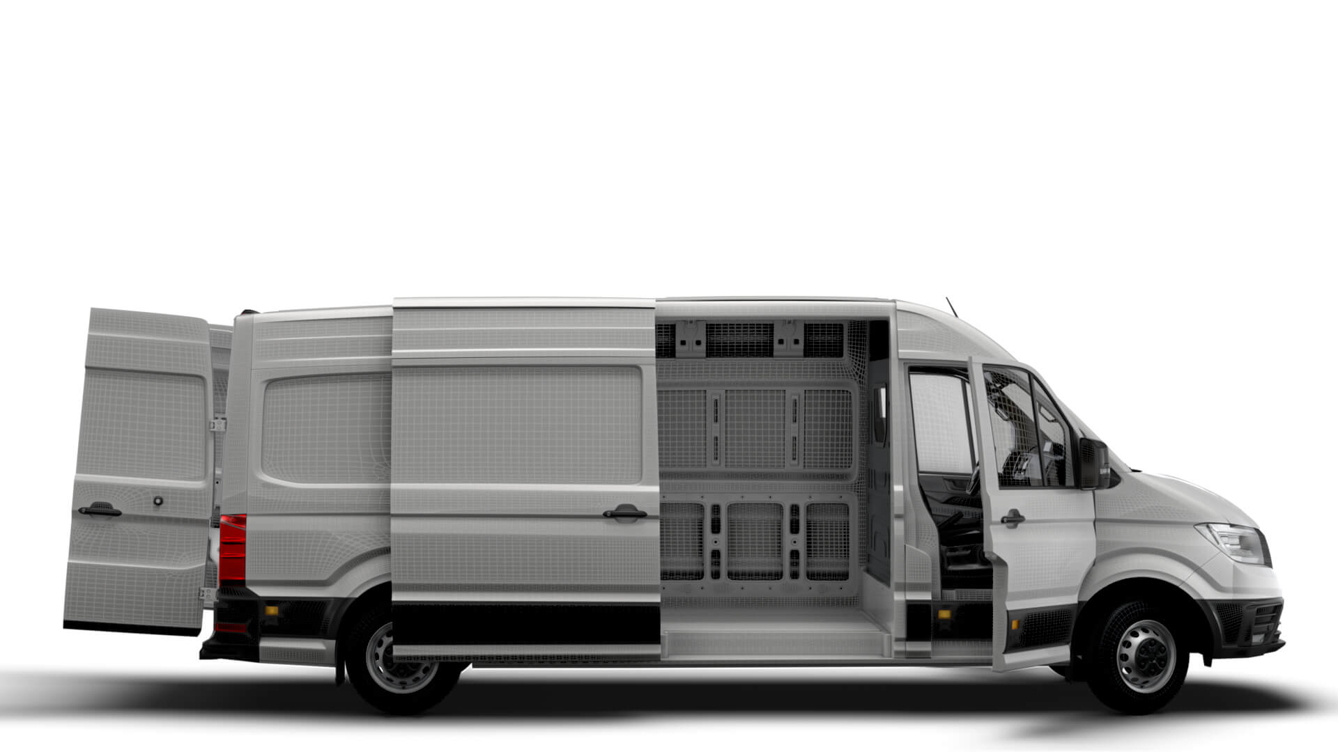 VW Crafter Panel Van L3H2 HQ Interior 2023 - 3D Model by Creator 3D