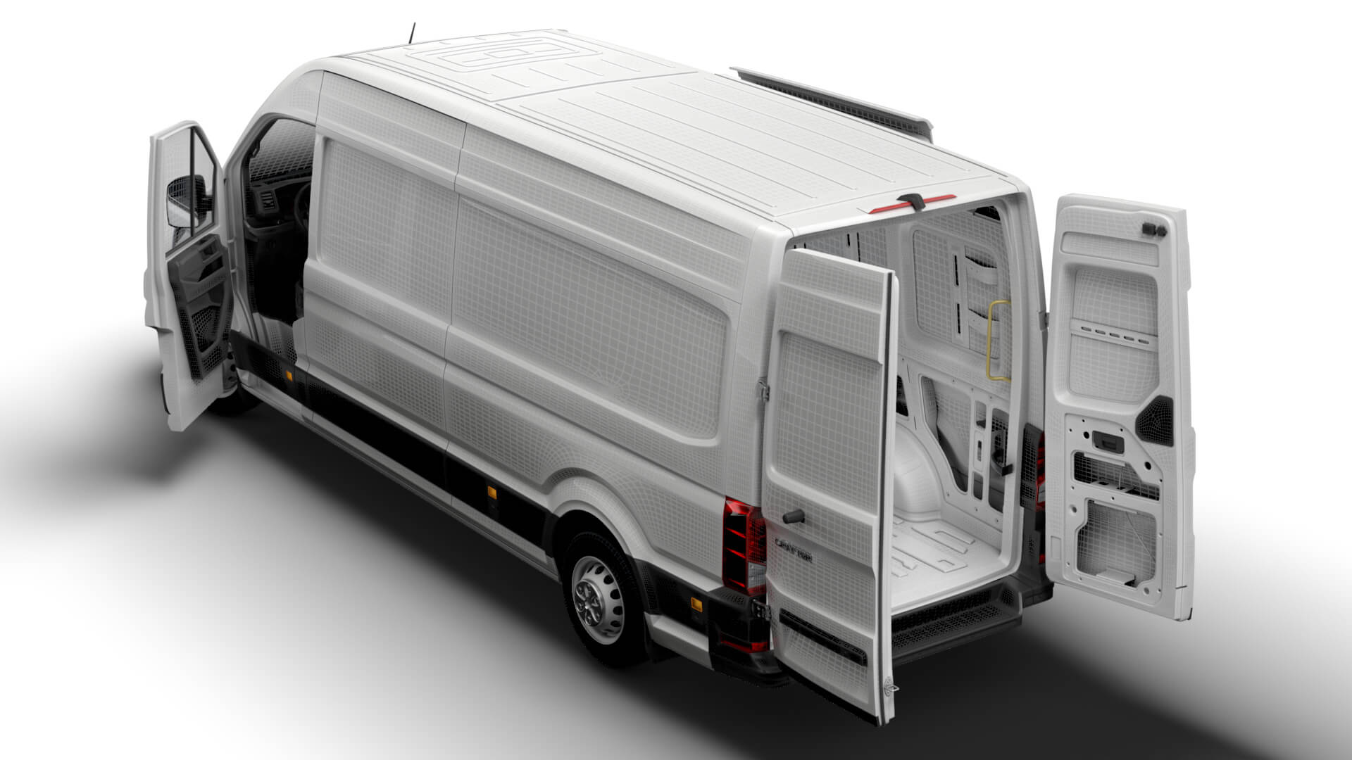 VW Crafter Panel Van L3H2 HQ Interior 2023 - 3D Model by Creator 3D