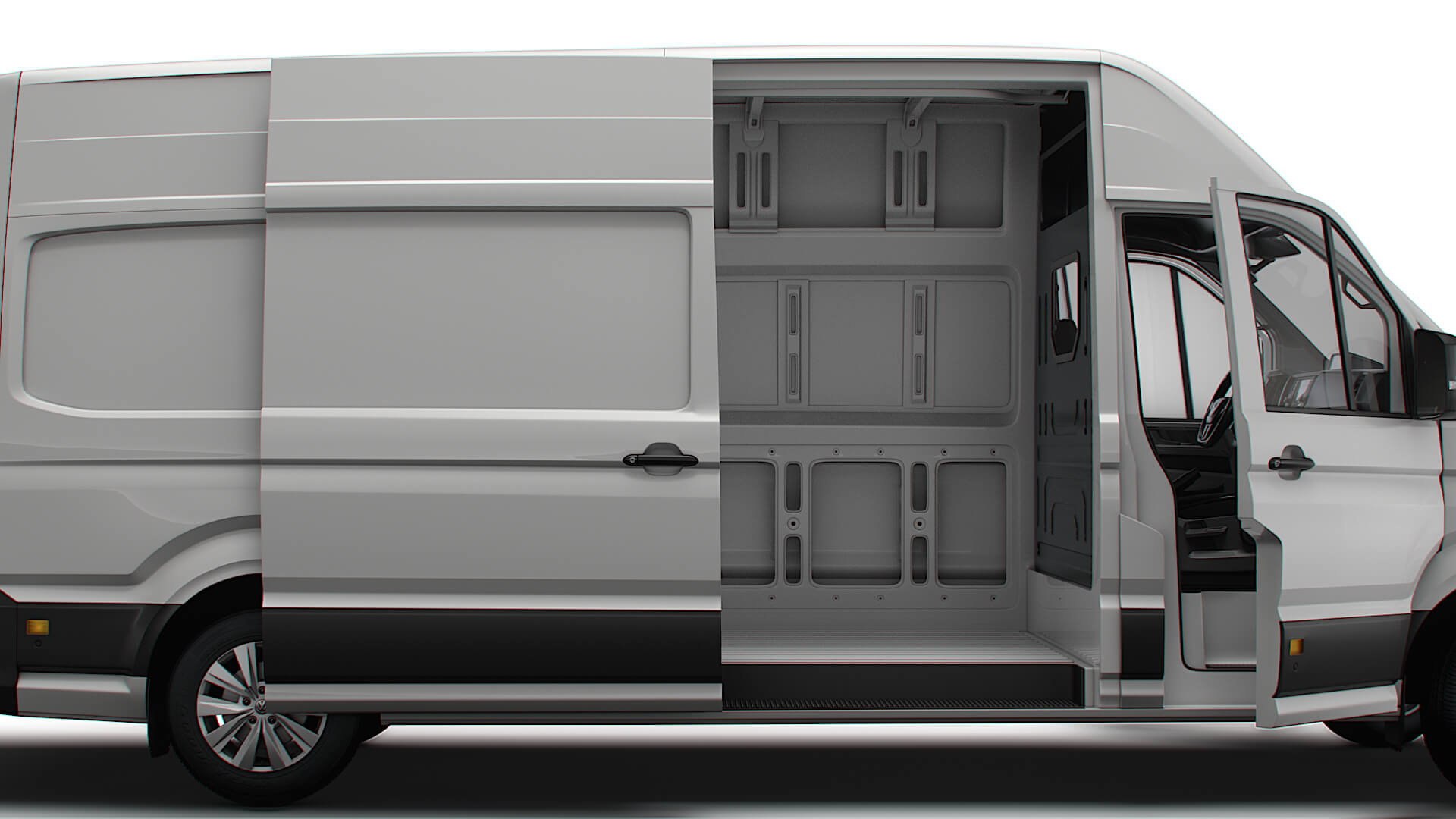 VW Crafter Panel Van L3H3 HQ Interior 2023 - 3D Model by Creator 3D