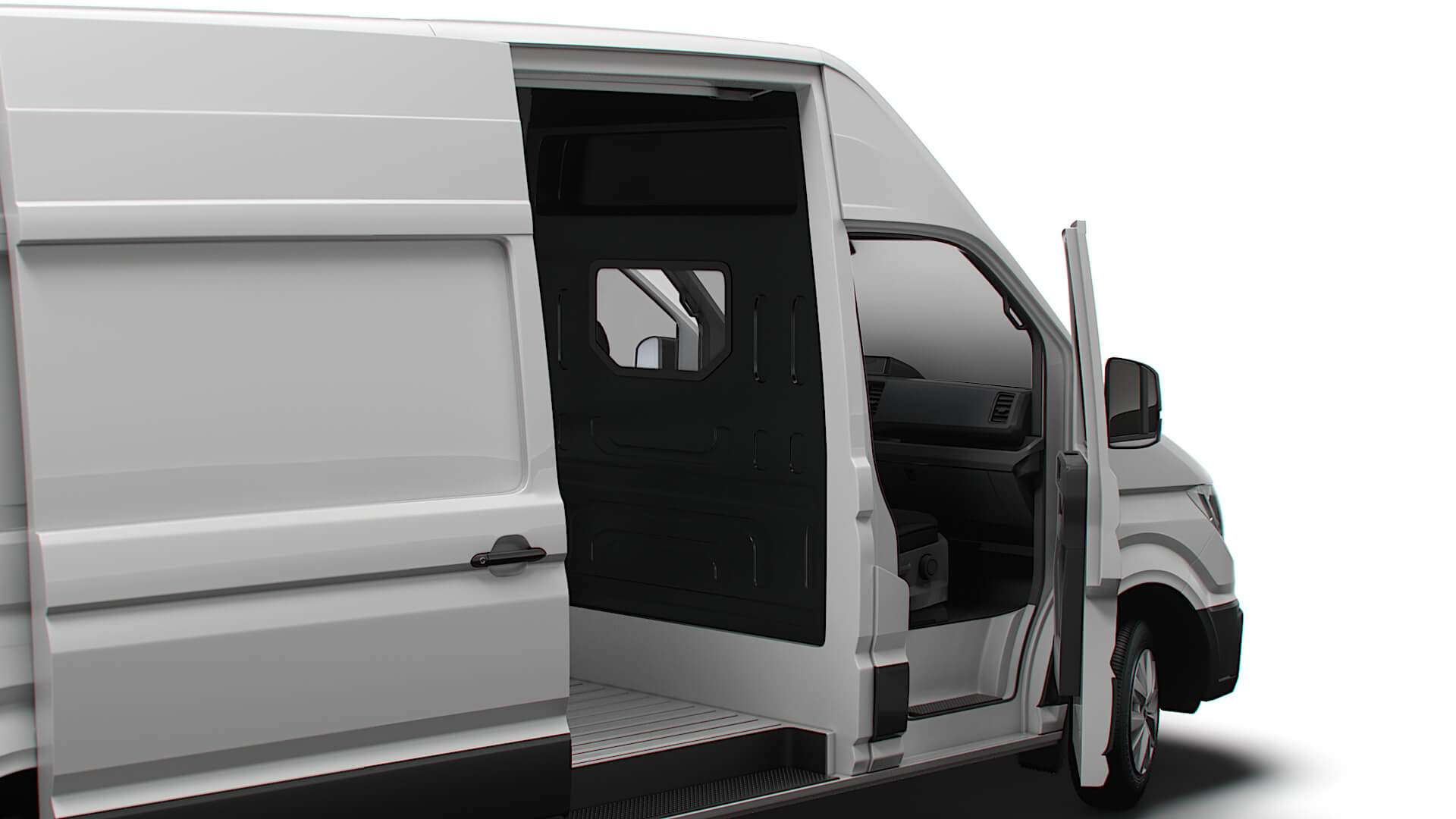 VW Crafter Panel Van L3H3 HQ Interior 2023 - 3D Model by Creator 3D