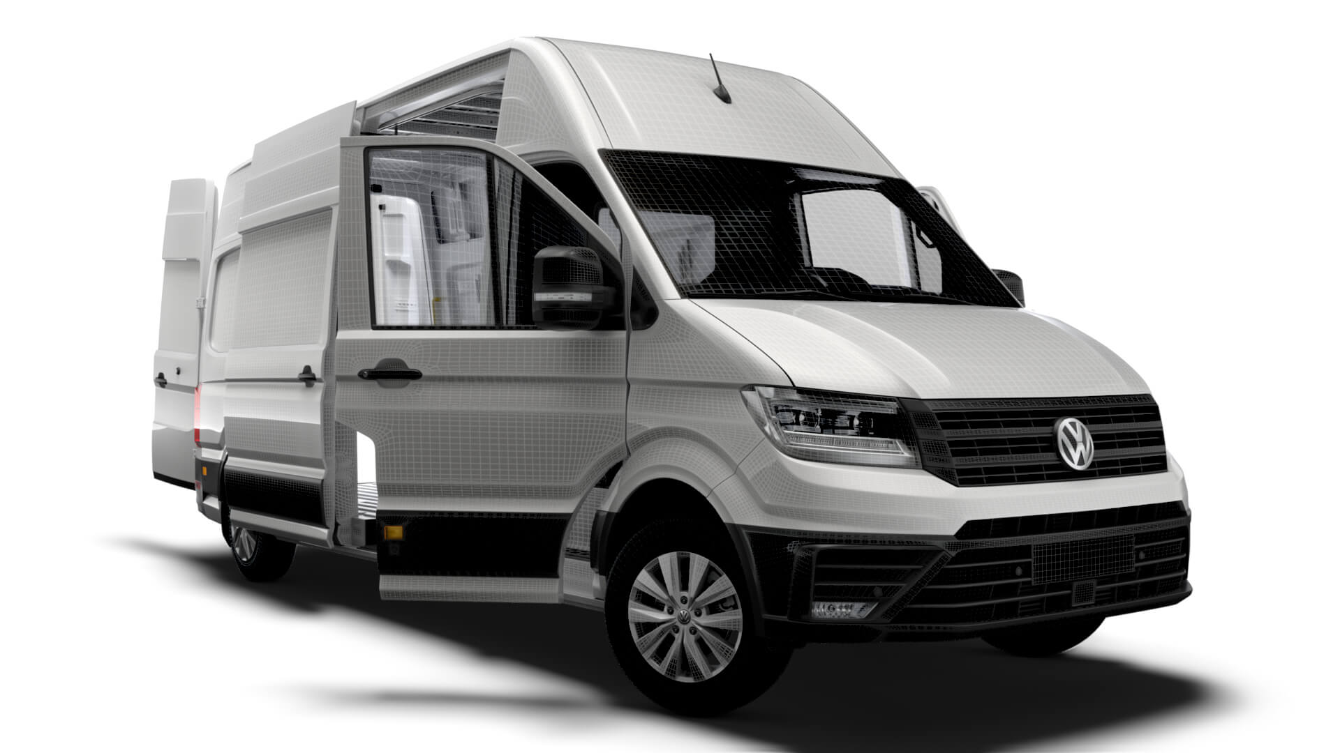 VW Crafter Panel Van L3H3 HQ Interior 2023 - 3D Model by Creator 3D