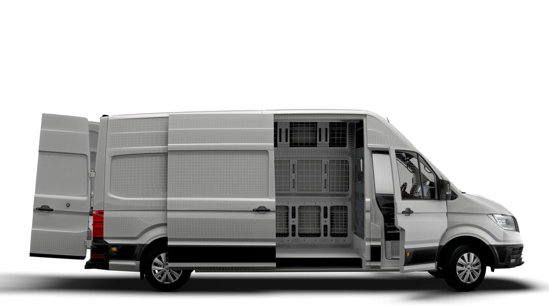 VW Crafter Panel Van L3H3 HQ Interior 2023 - 3D Model by Creator 3D