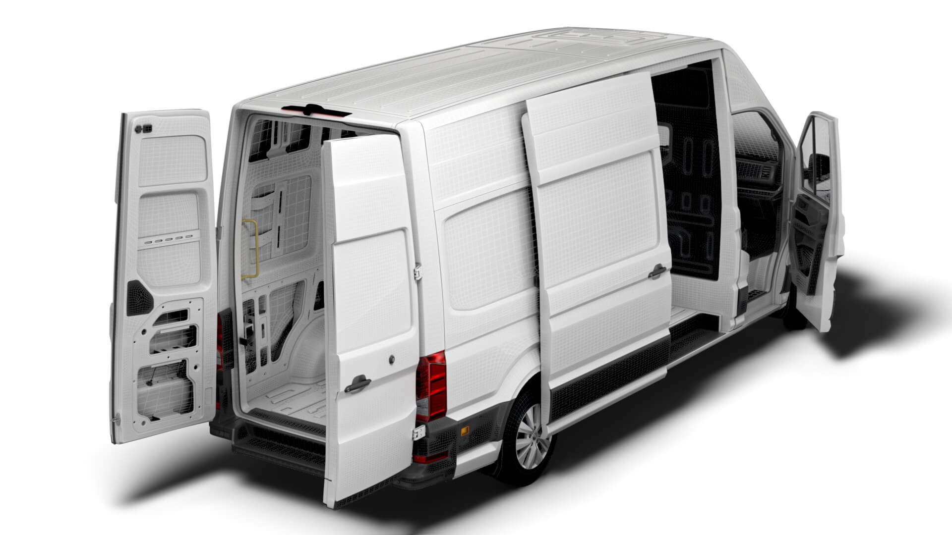 VW Crafter Panel Van L3H3 HQ Interior 2023 - 3D Model by Creator 3D