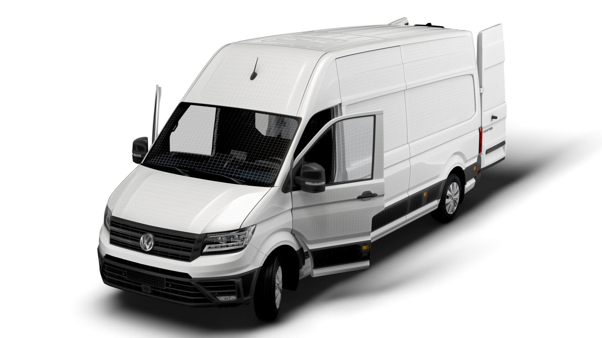 VW Crafter Panel Van L3H3 HQ Interior 2023 - 3D Model by Creator 3D