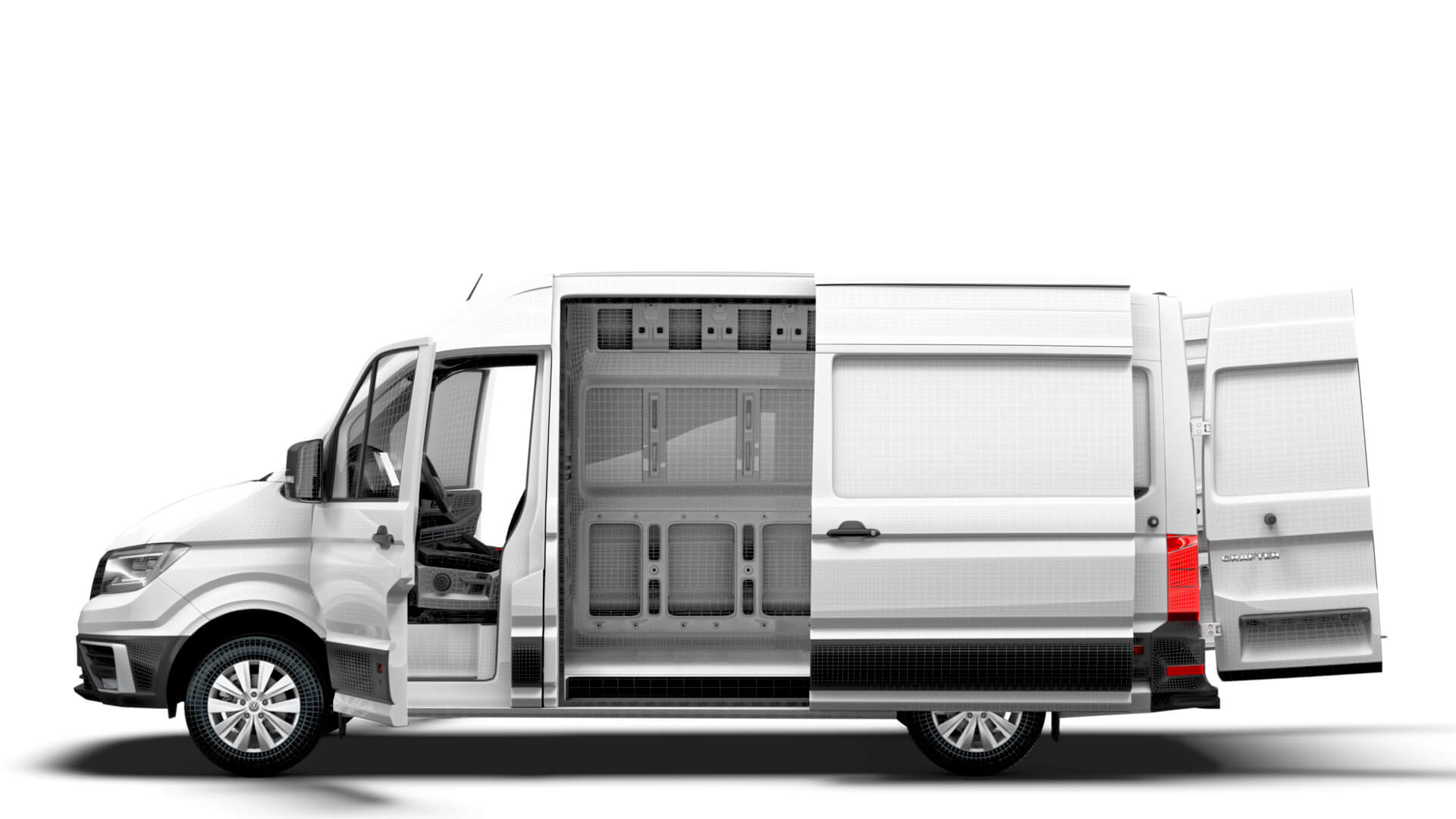 VW Crafter Van MWB HR HQInterior 2025 UKSpec - 3D Model by Creator 3D