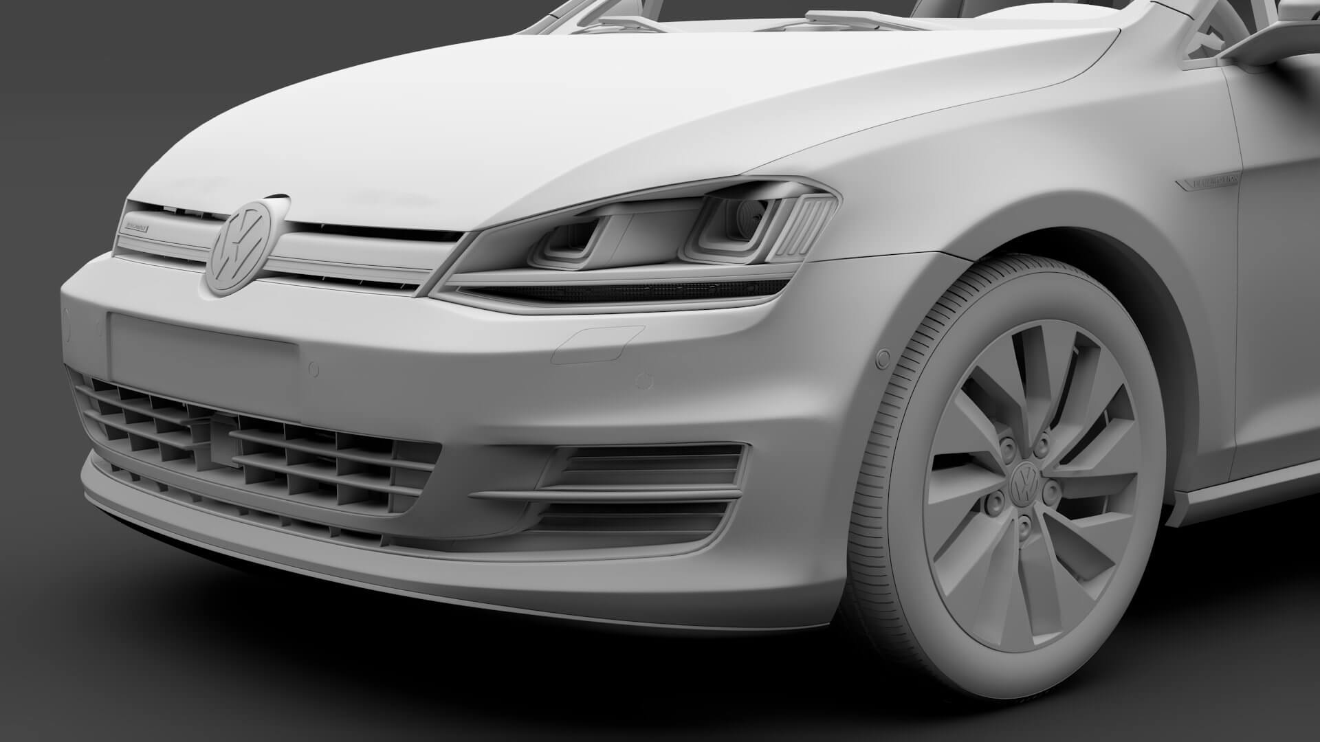 VW Golf 7 TGI BlueMotion 5D 2016 - 3D Model by Creator 3D