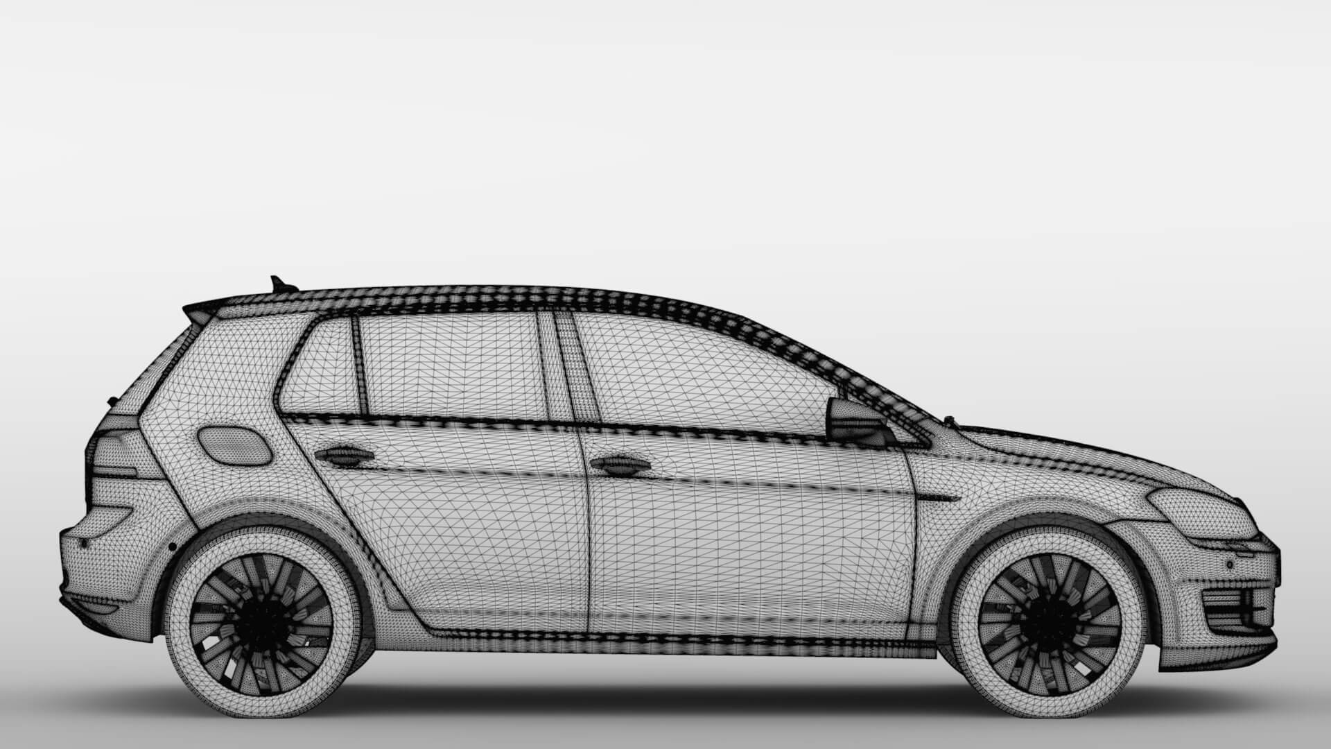 VW Golf 7 TGI BlueMotion 5D 2016 - 3D Model by Creator 3D