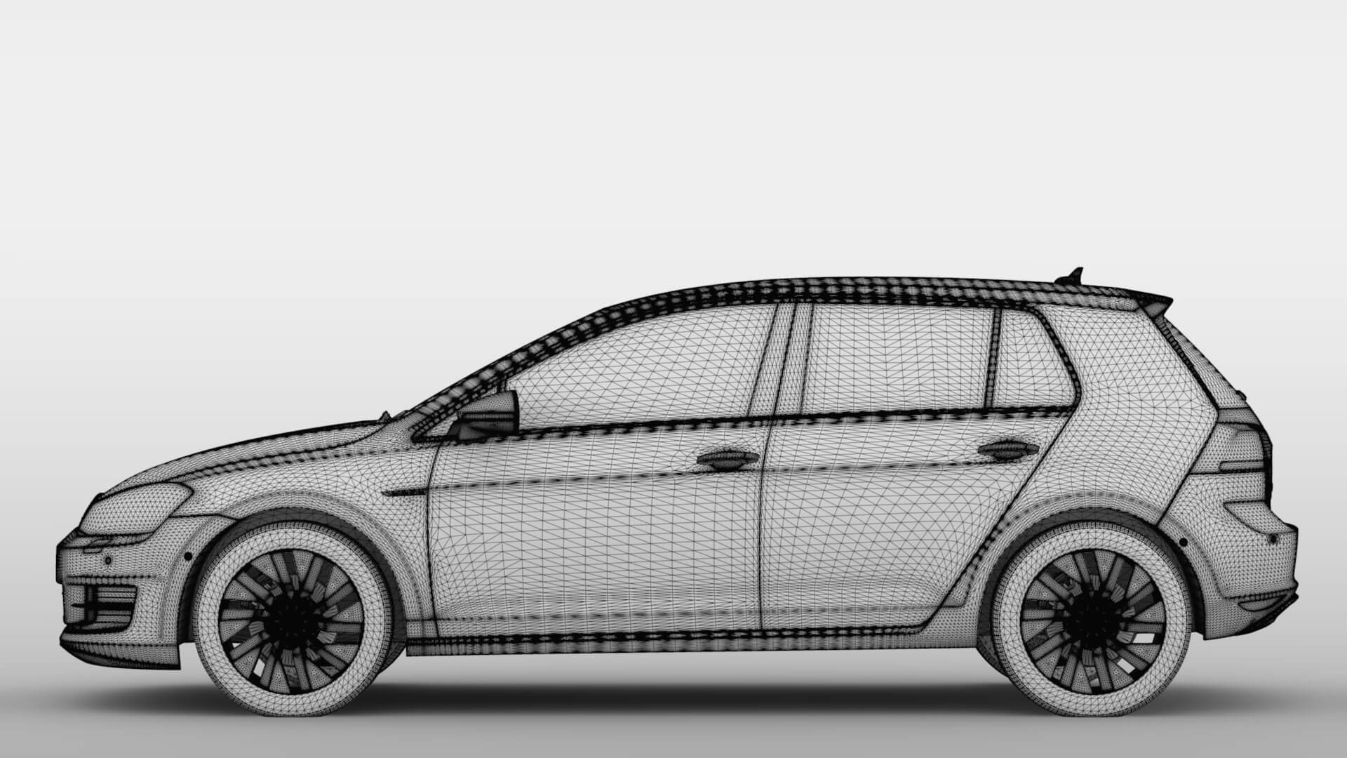 VW Golf 7 TGI BlueMotion 5D 2016 - 3D Model by Creator 3D