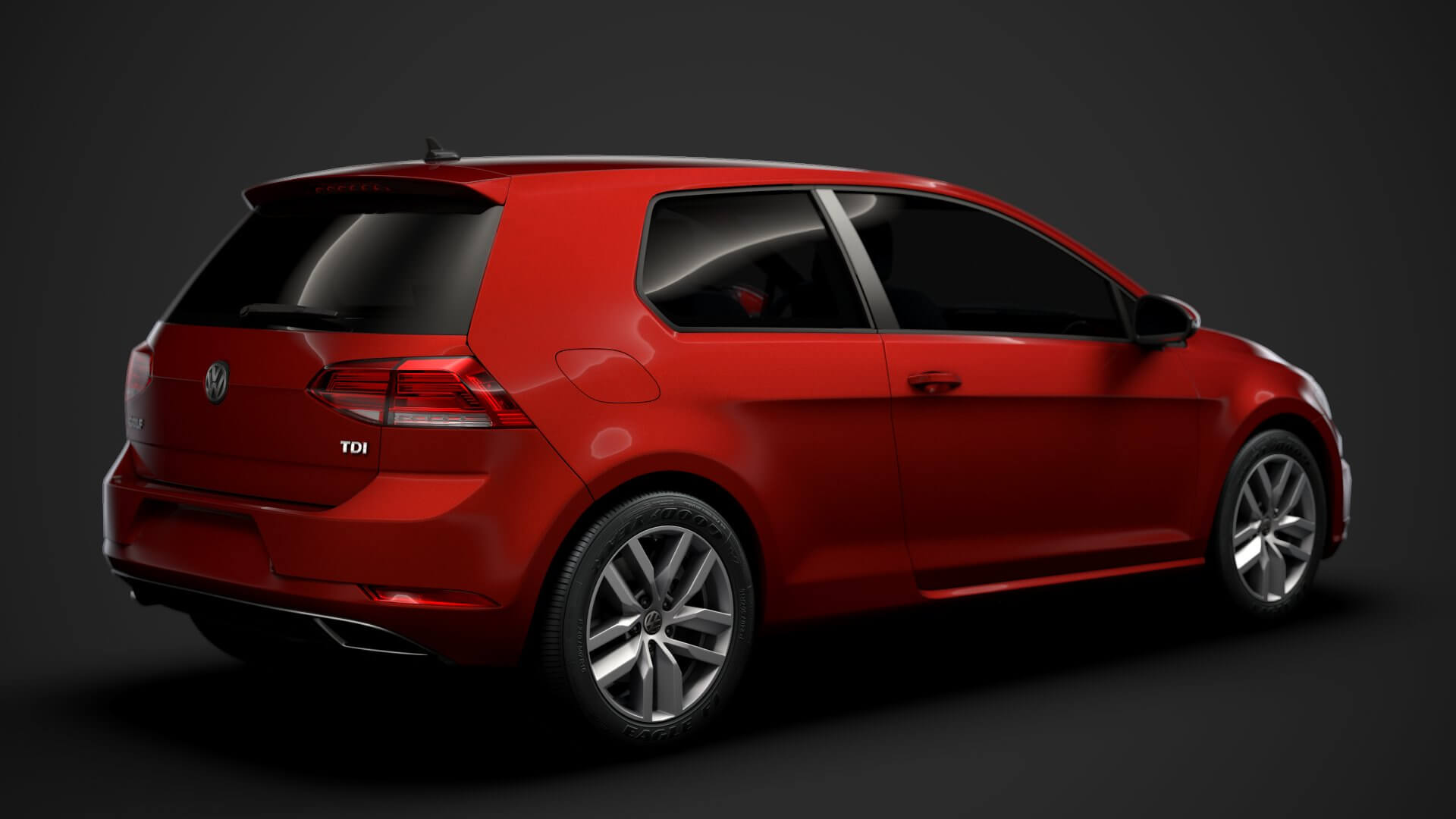 VW Golf TDI 3-Door Typ5G 2019 3D Model by Creator 3D