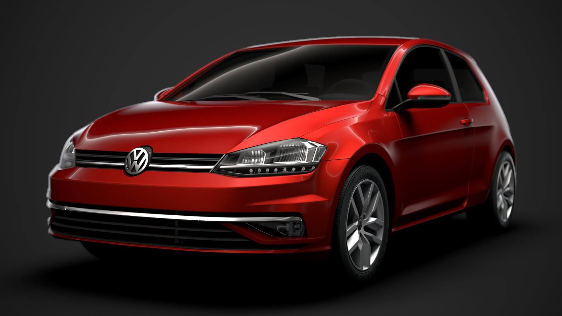 VW Golf TDI 3-Door Typ5G 2019 3D Model by Creator 3D