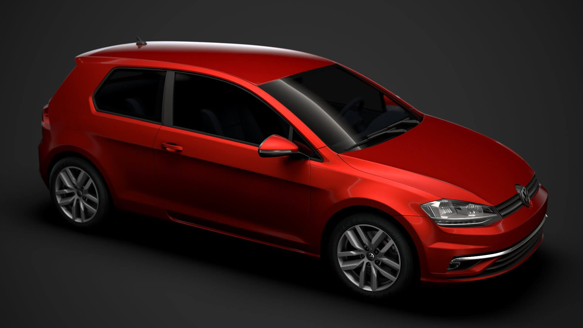 VW Golf TDI 3-Door Typ5G 2019 3D Model by Creator 3D