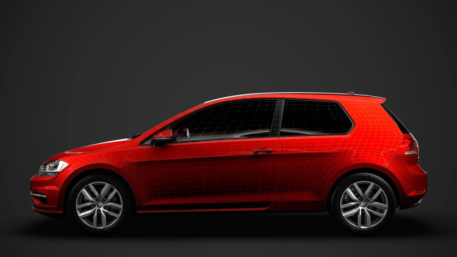 VW Golf TDI 3-Door Typ5G 2019 3D Model by Creator 3D