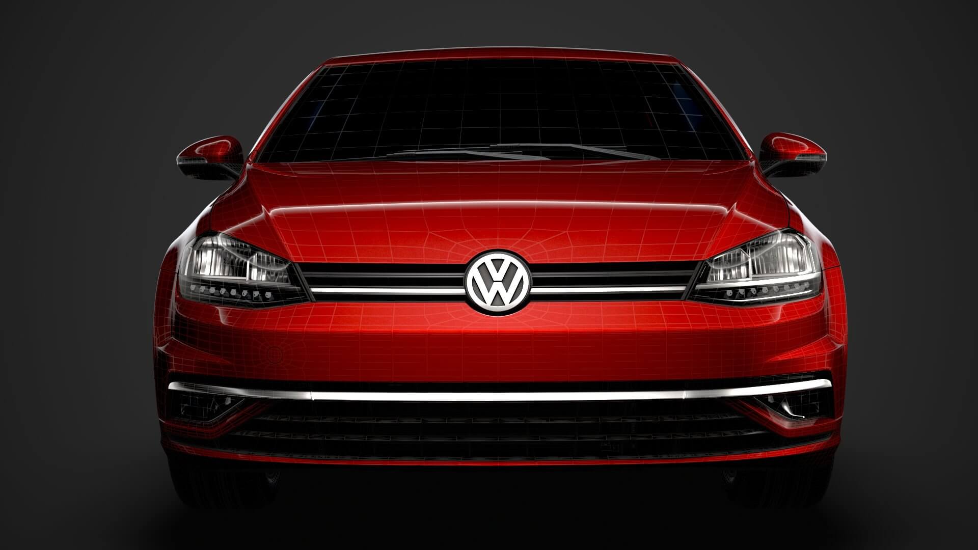 VW Golf TDI 3-Door Typ5G 2019 3D Model by Creator 3D