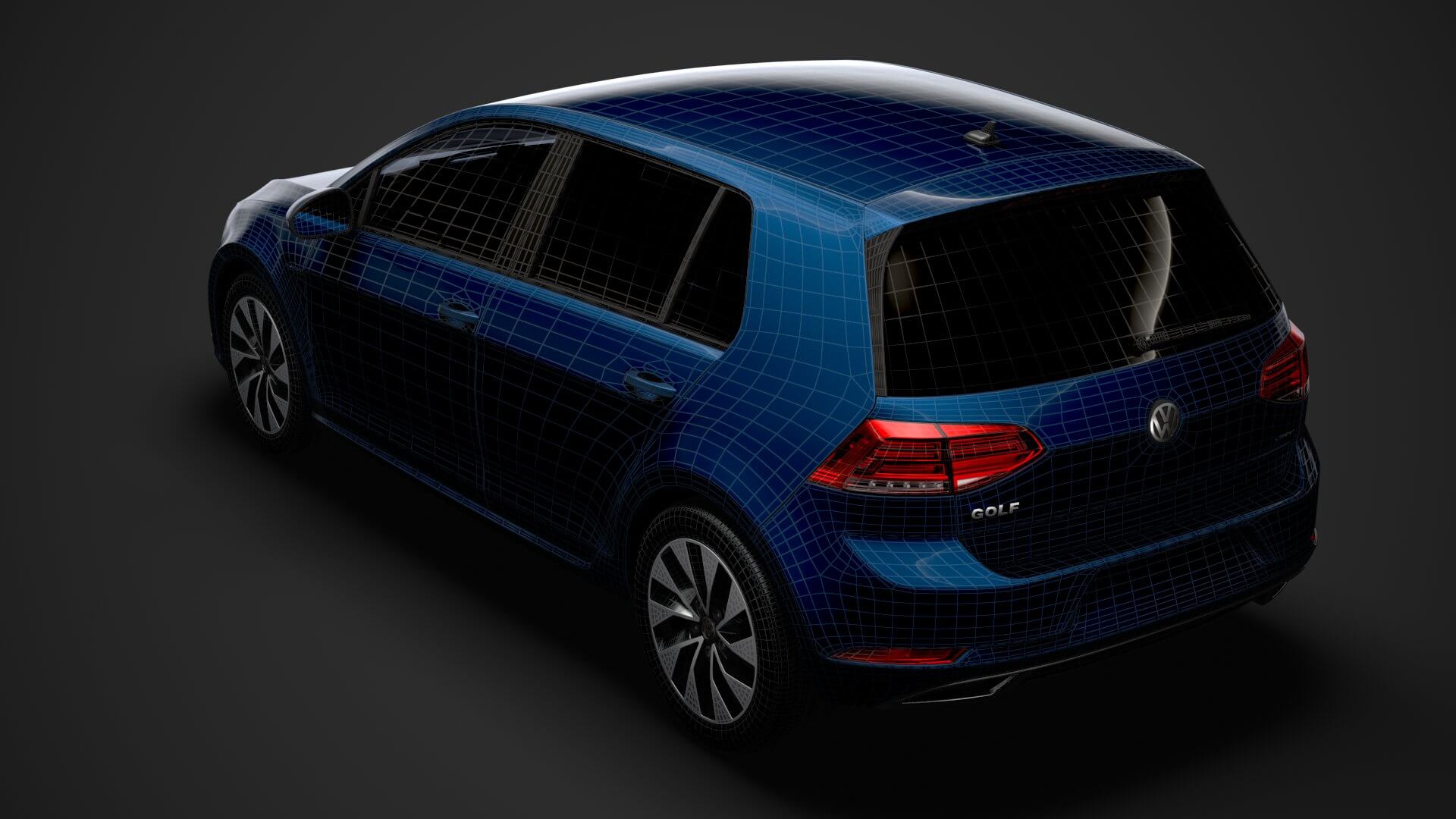 VW Golf TGI Bluemotion 5door Typ5G 2019 - 3D Model by Creator 3D