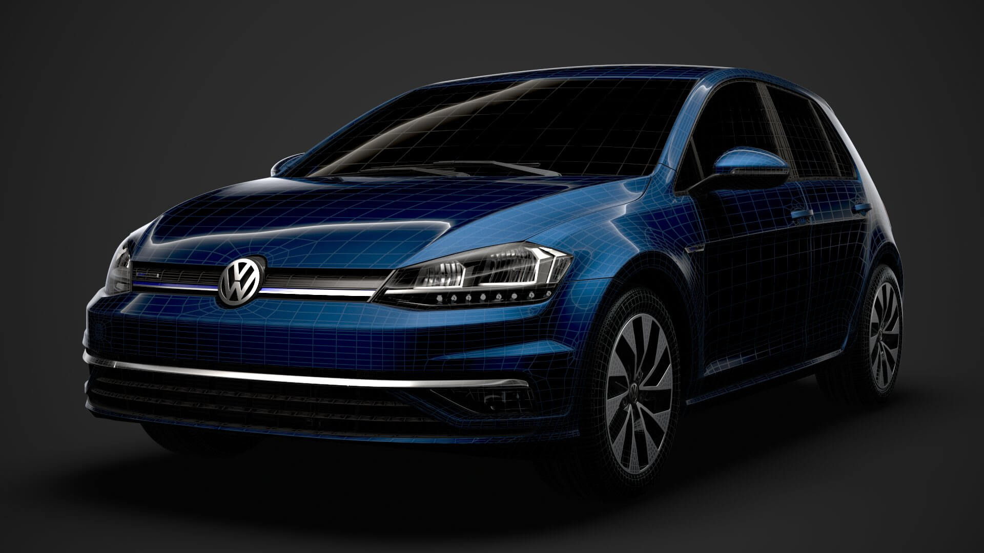 VW Golf TGI Bluemotion 5door Typ5G 2019 - 3D Model by Creator 3D