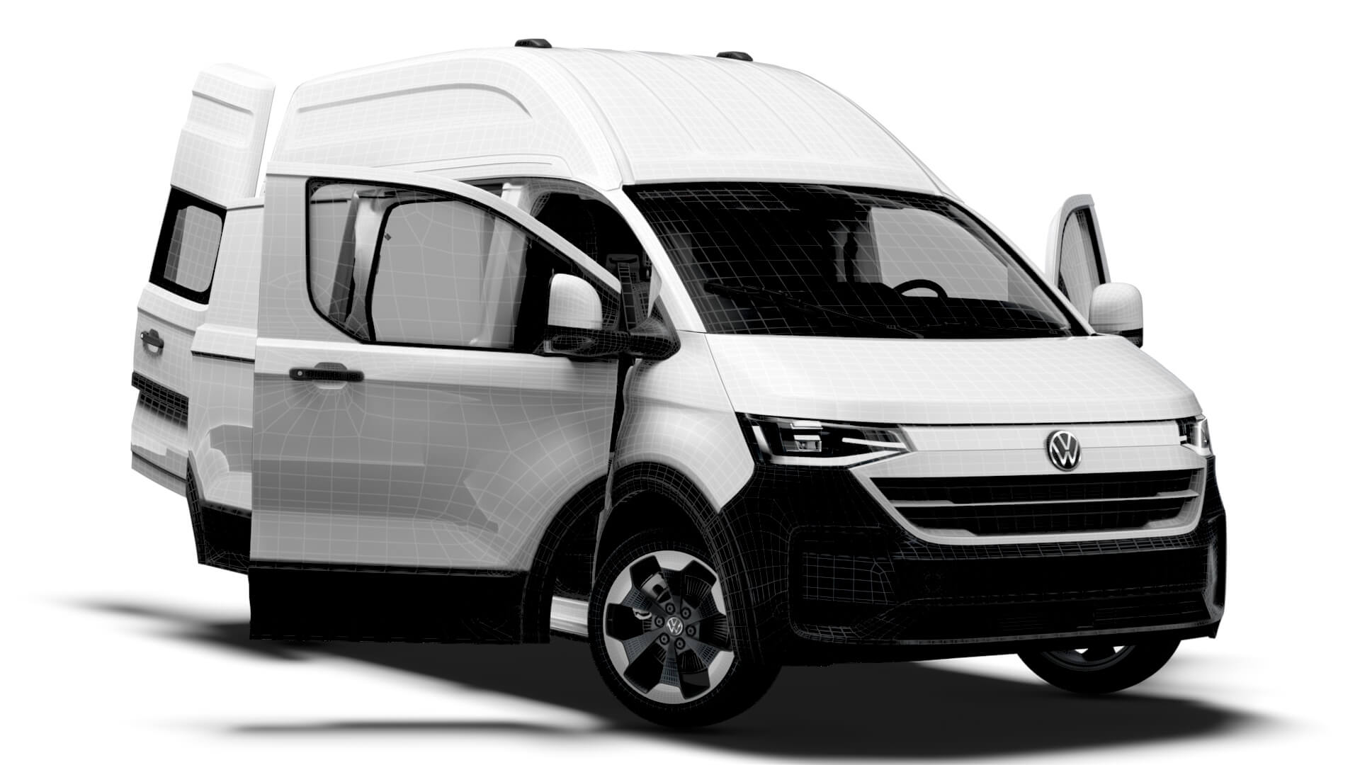 VW Transporter Van L1H2 HQ Interior 2025 - 3D Model by Creator 3D