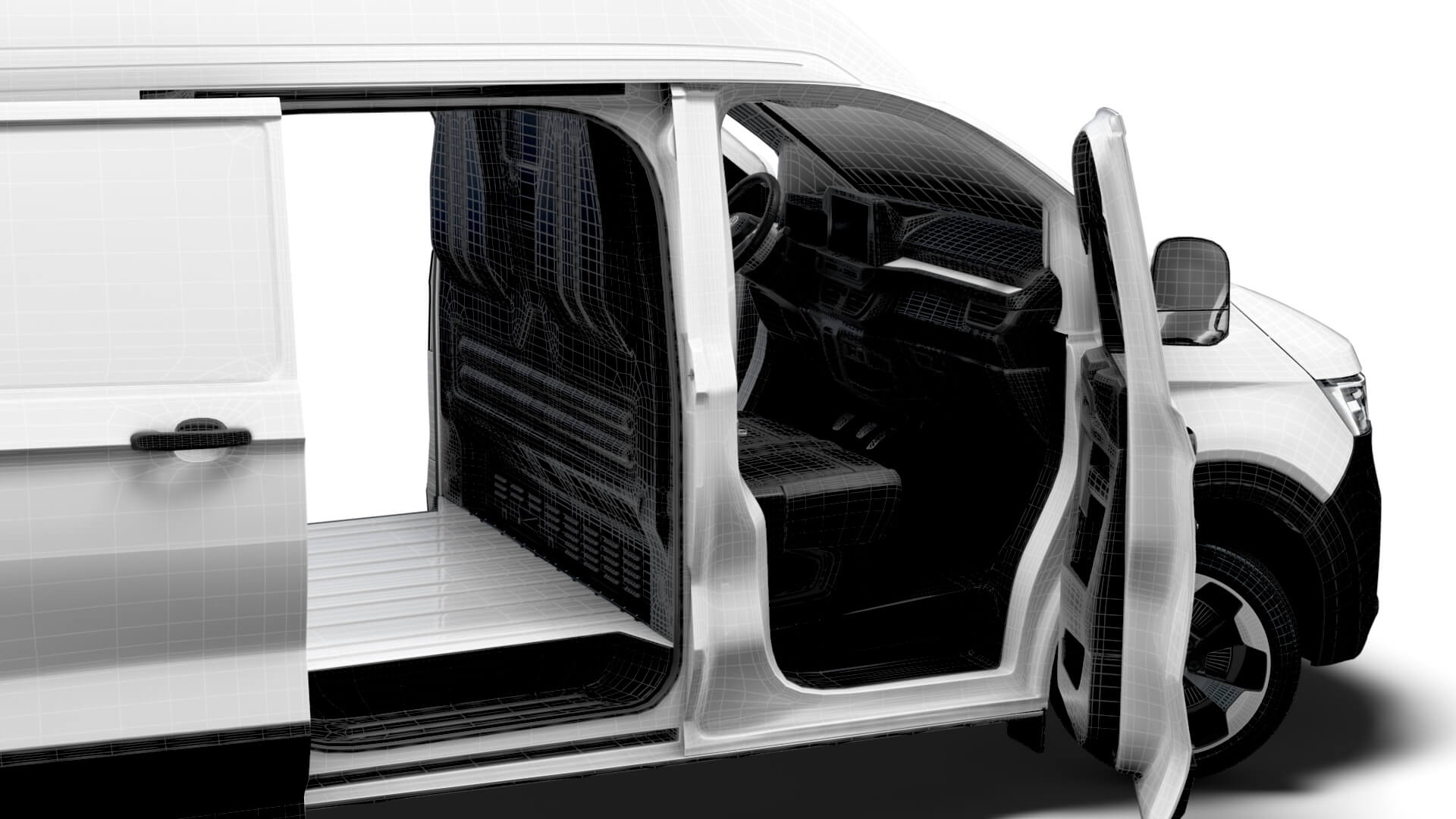 VW Transporter Van L2H2 2Sd HQ Interior 2025 - 3D Model by Creator 3D