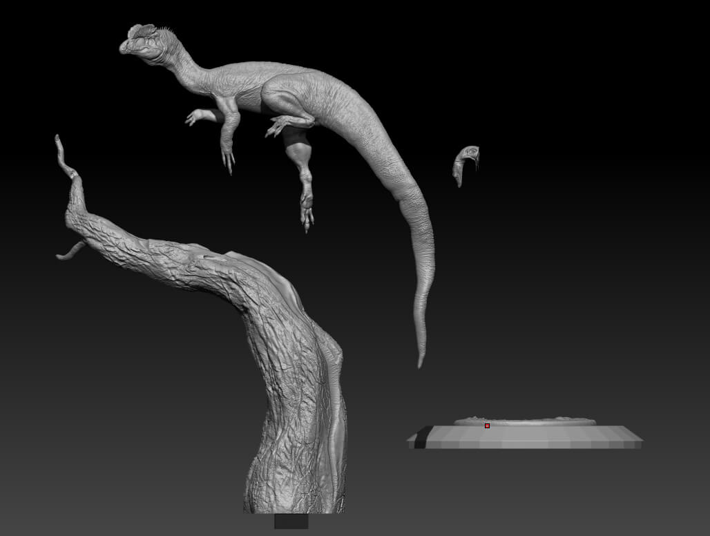 Dilophosaurus Wetherilli - 3D Print Model by creaturesculpstudio